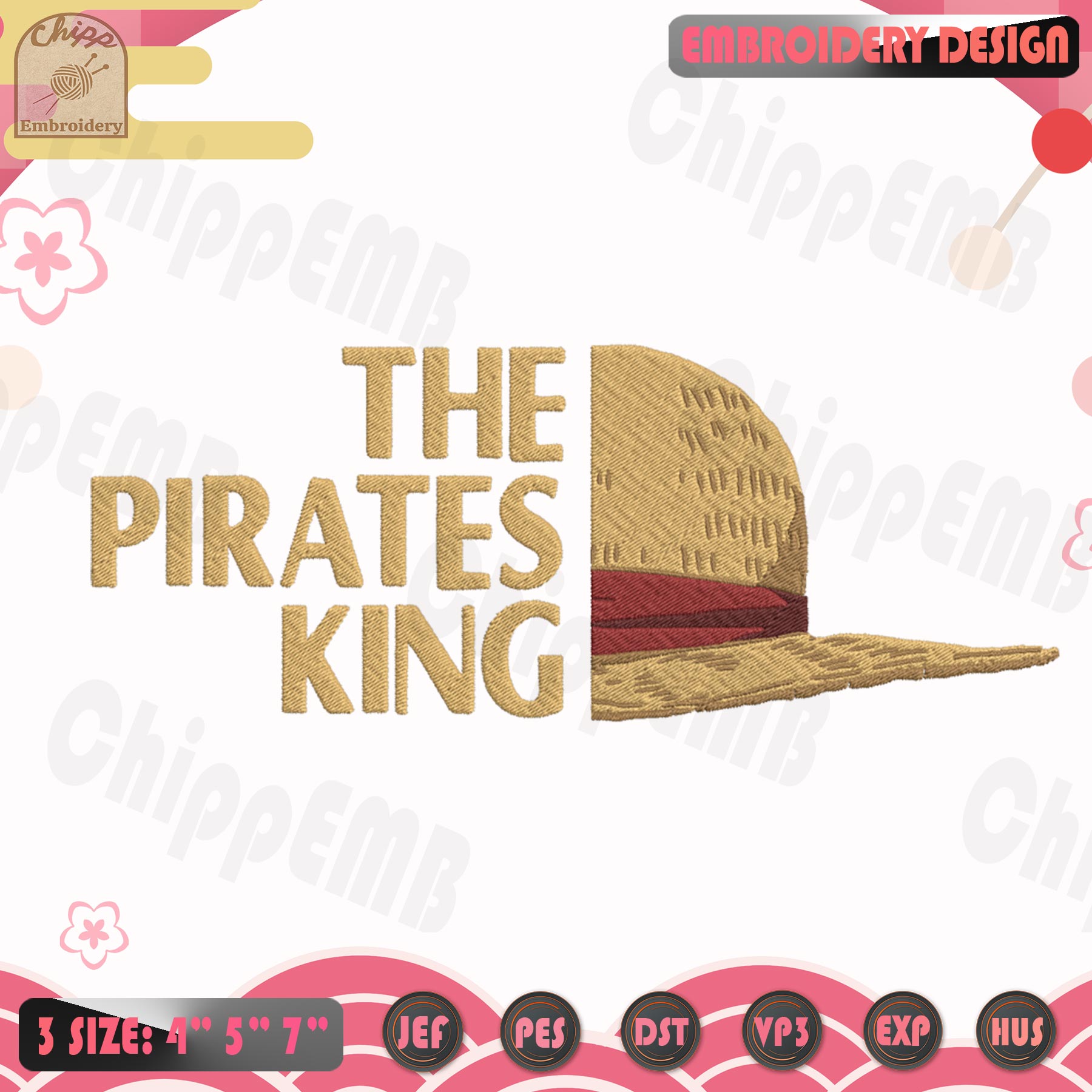 One Piece Embroidery Design, One Piece Embroidery Design, An - Inspire ...