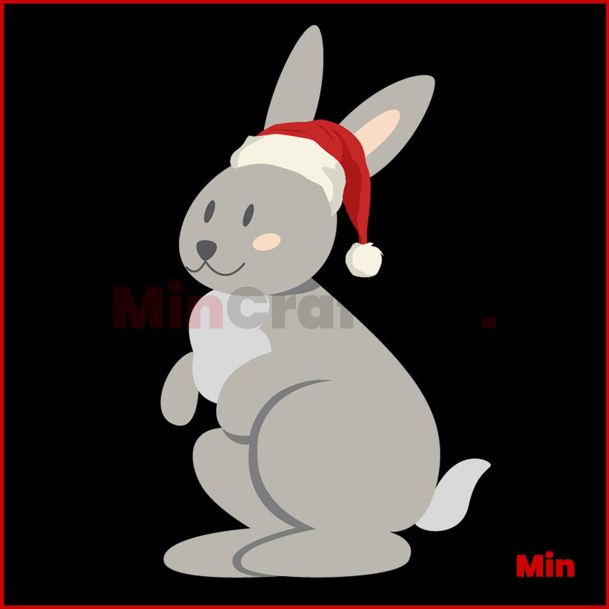 Rabbit Christmas Svg, Christmas Svg, Rabbit Svg, Hat Svg, Gi - Inspire ...