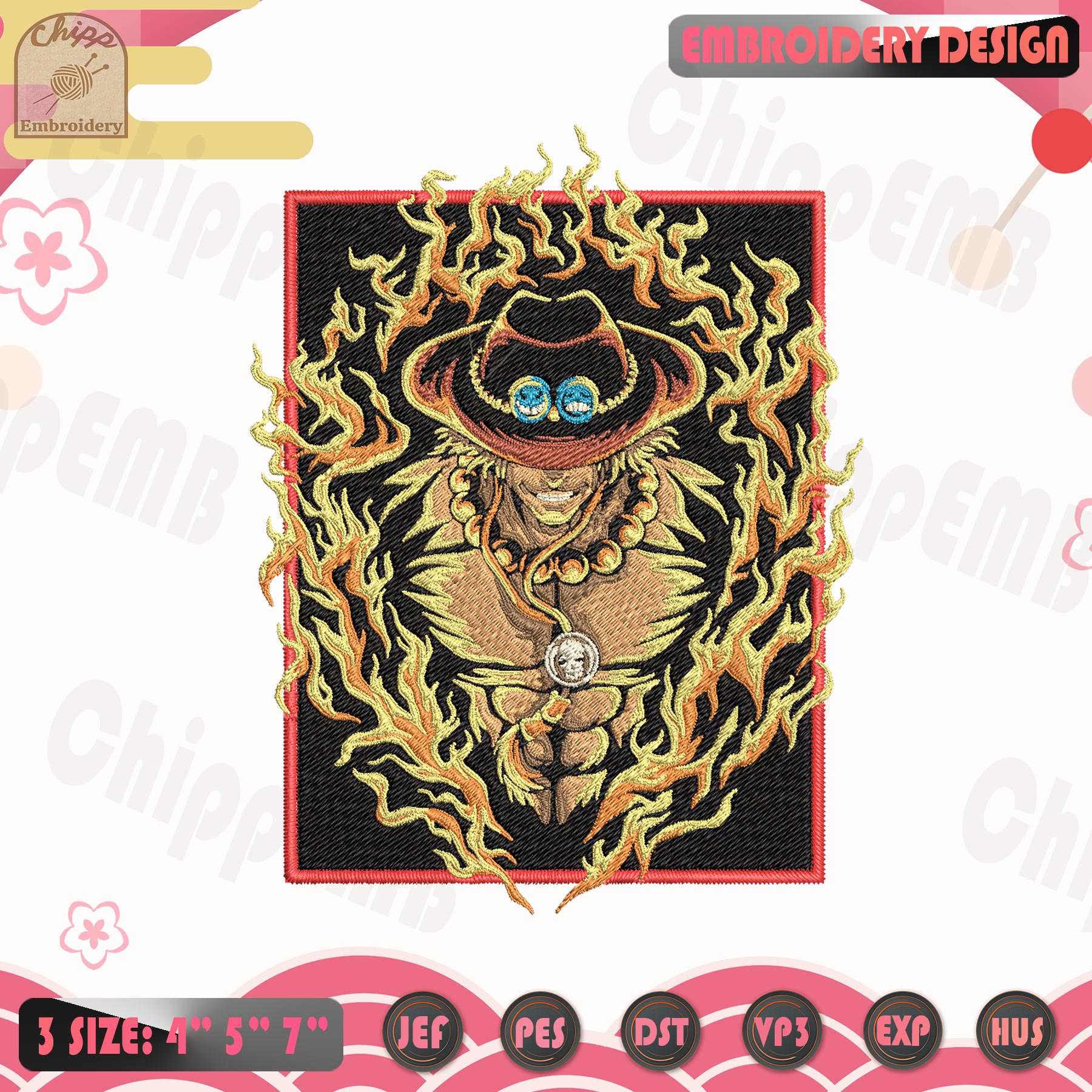 One Piece Embroidery Design, One Piece Embroidery Design, An | Inspire ...