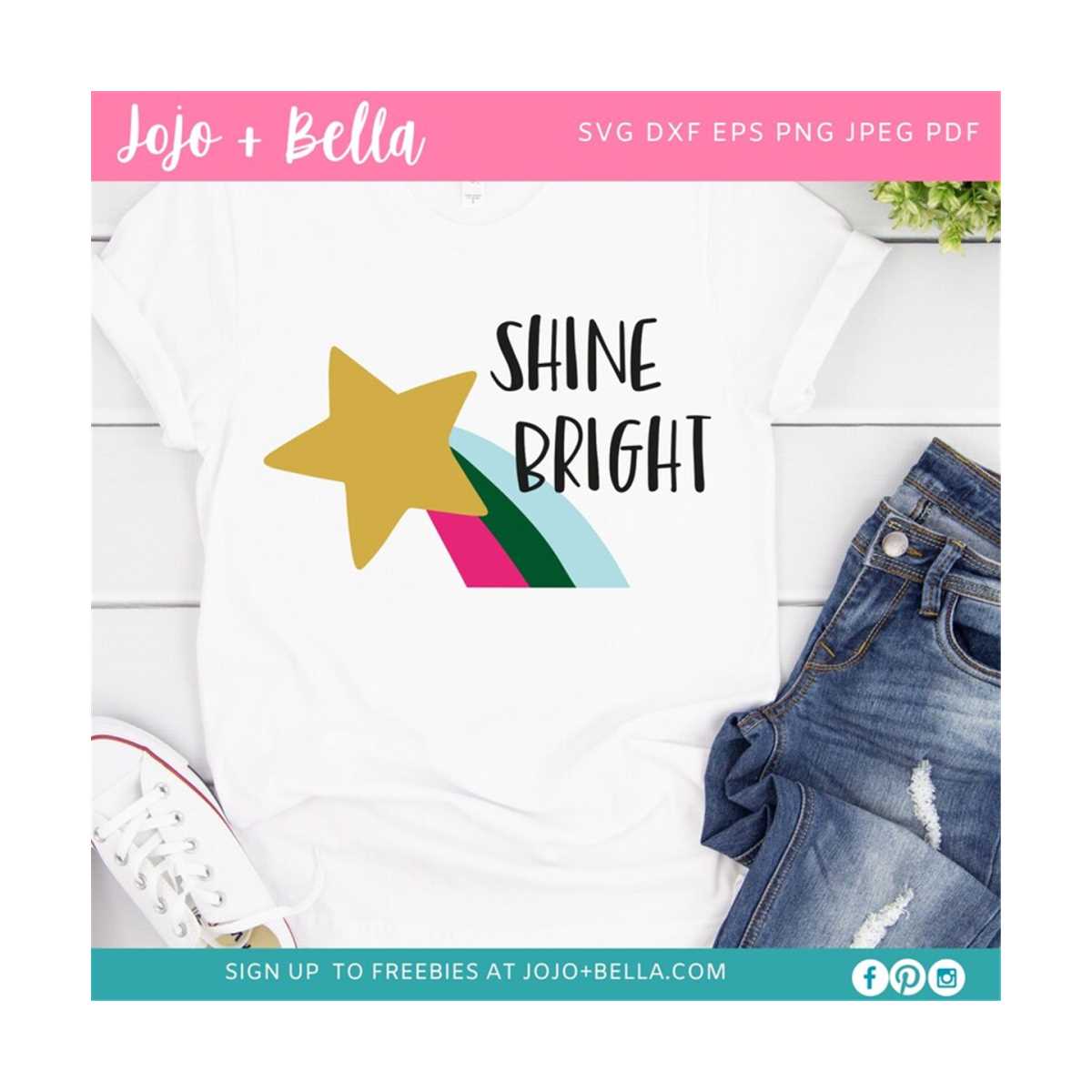Shine bright svg, rainbow svg, star svg, positive svg, posit | Inspire ...