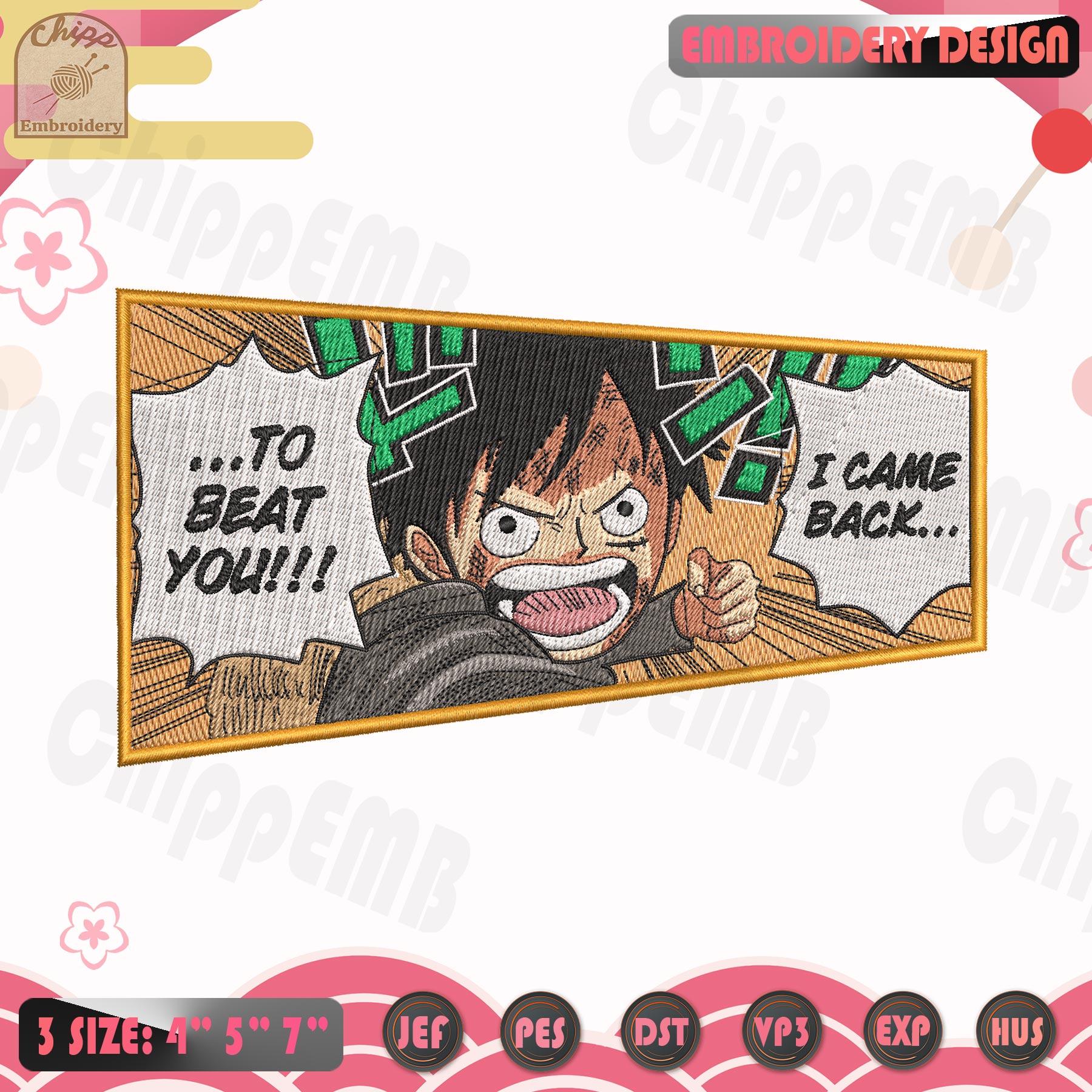 One Piece Embroidery Design, One Piece Embroidery Design, An | Inspire ...