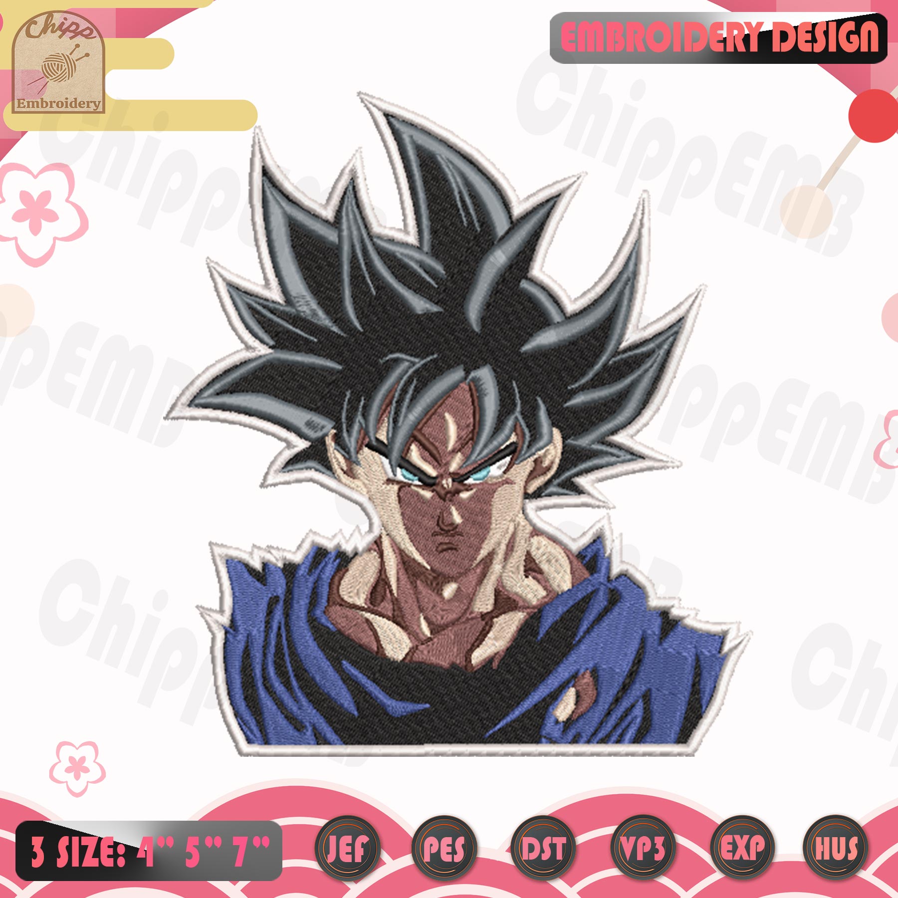 Goku Embroidery Design, Dragon Ball Embroidery Design, Anime | Inspire ...