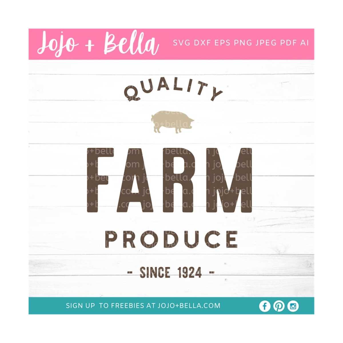 Quality Farm Produce SVG - Farmers Market Sign File - Farmho | Inspire ...