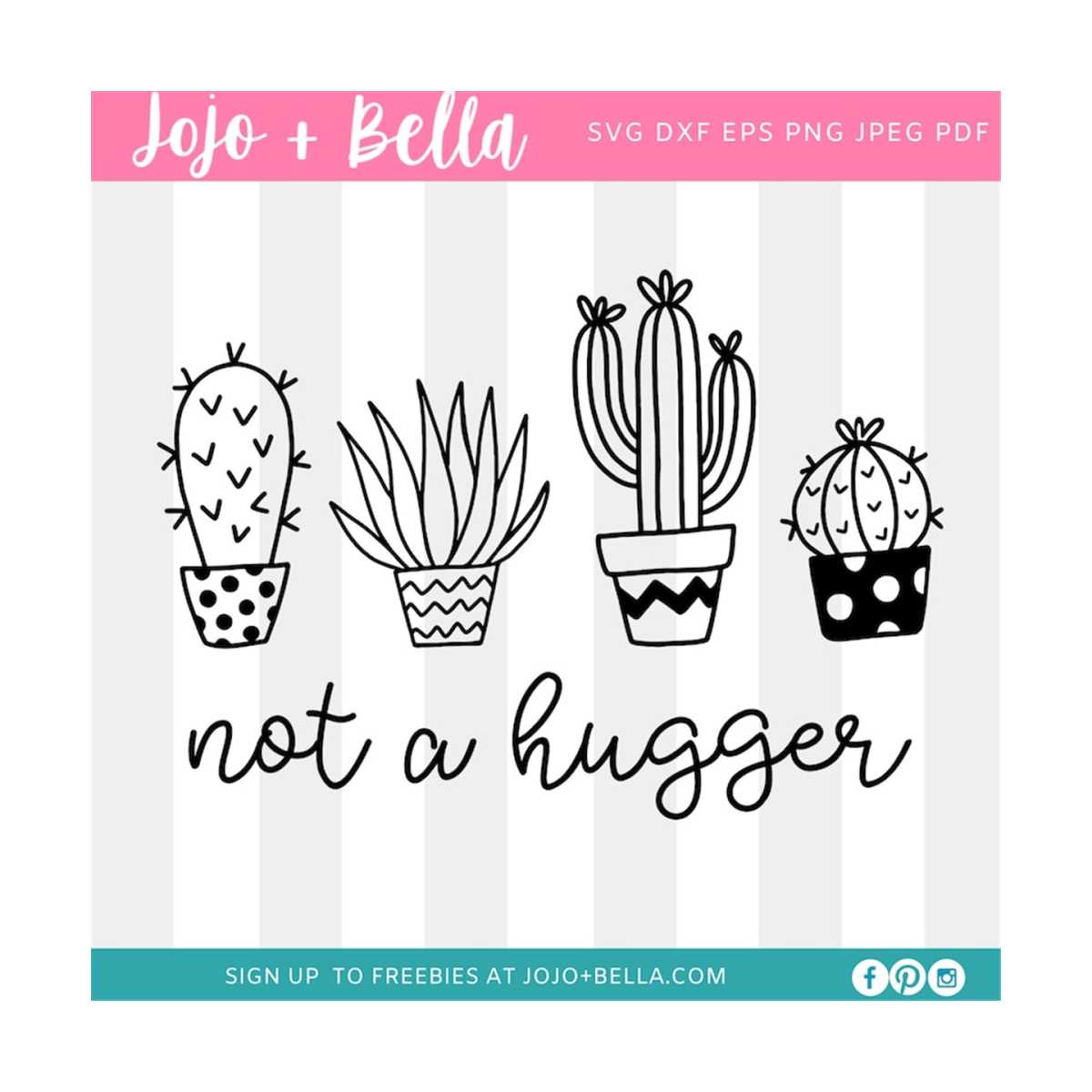 Not a Hugger SVG Cut File, Cactus SVG File, hugs svg, introv - Inspire ...