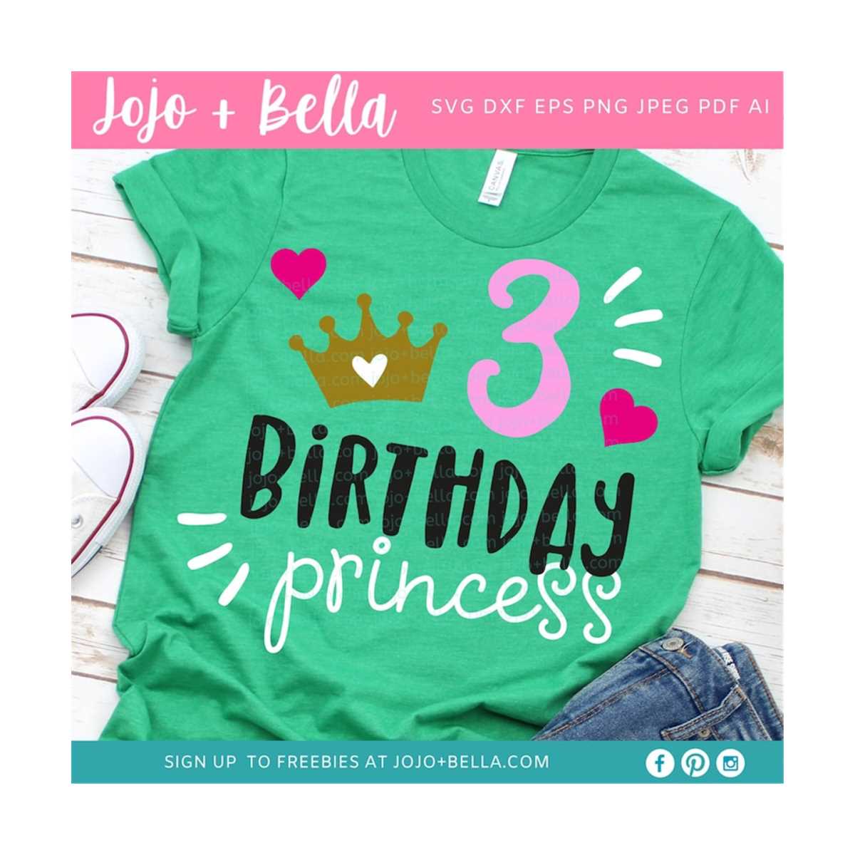 3rd Birthday svg, Third Birthday SVG, Princess SVG, Happy bi | Inspire ...