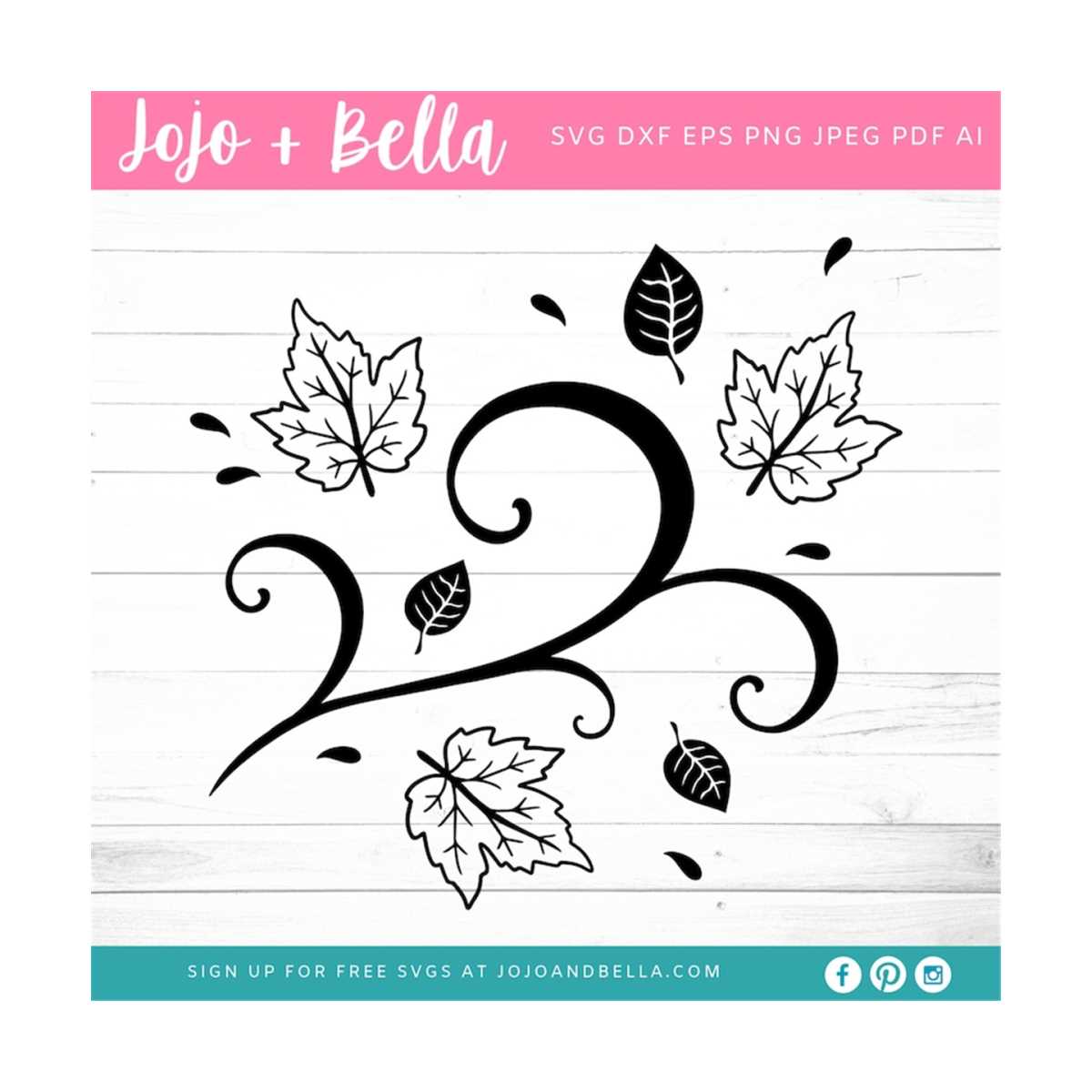 Fall Leaves SVG, Fall Leaf Flourish SVG, Autumn Leaf Flouris - Inspire ...