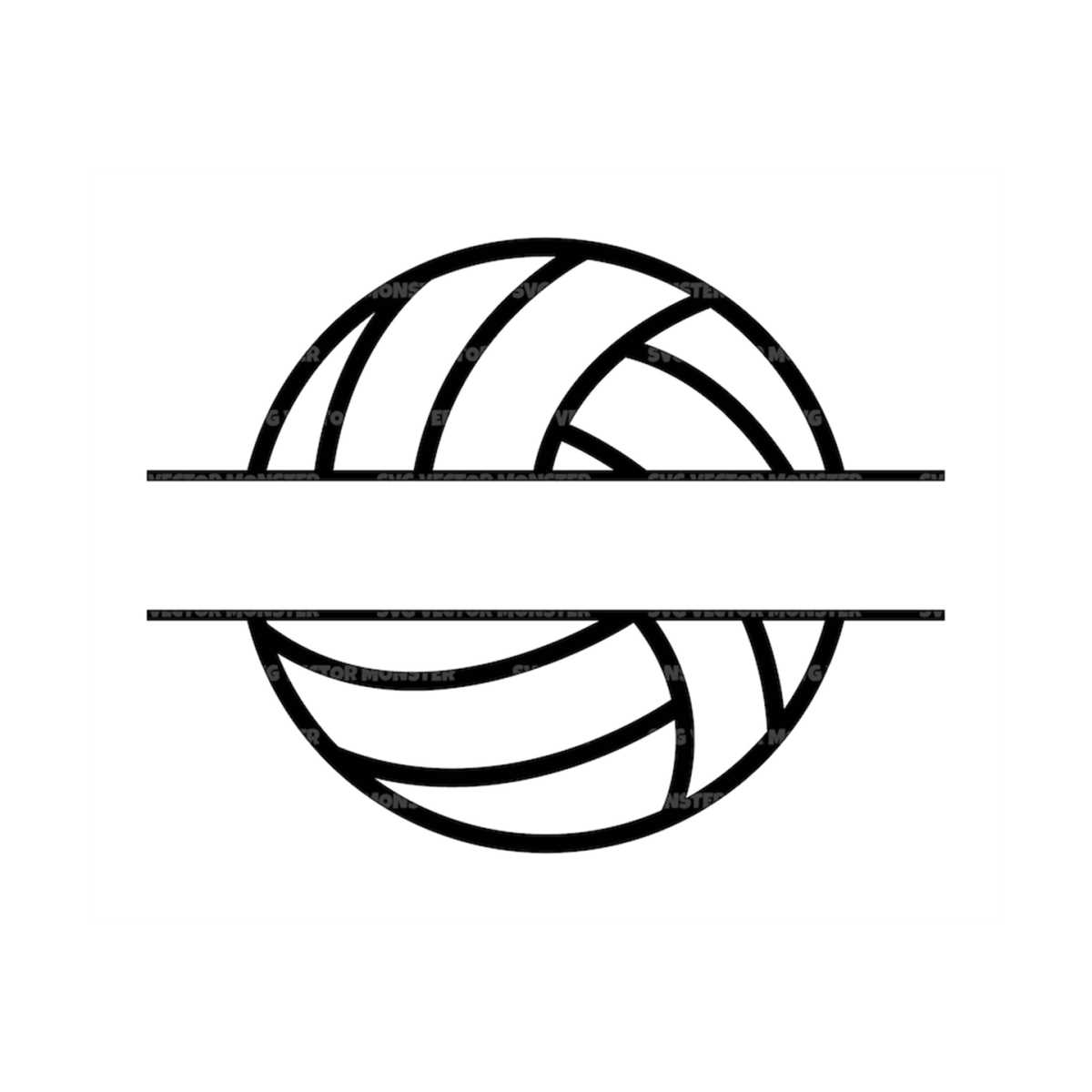 Volleyball Split Monogram Svg, Volleyball Name Frame Svg. Ve | Inspire ...