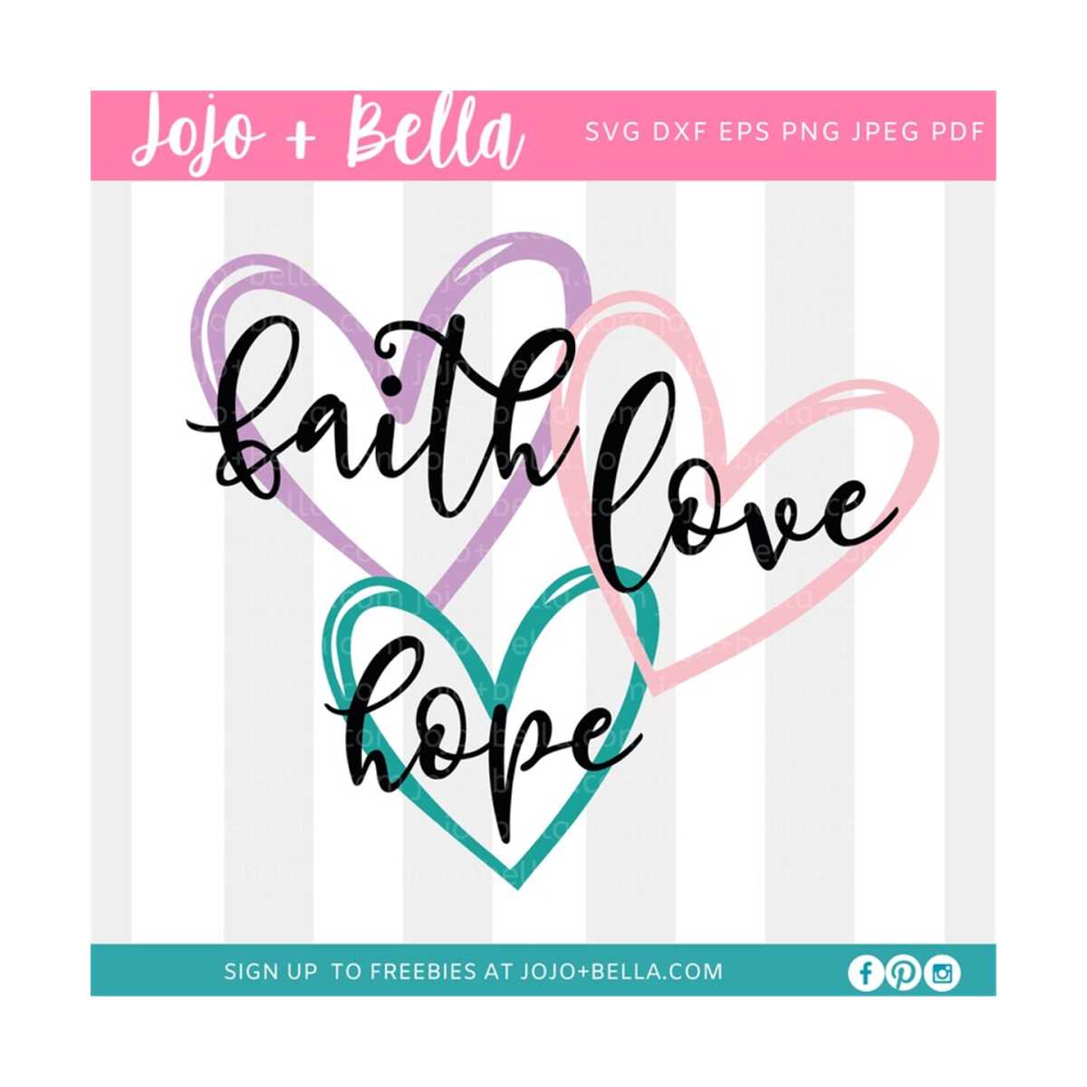 Faith Hope Love Svg, Heart Svg, Faith Svg, Hope Svg, Love Sv - Inspire ...