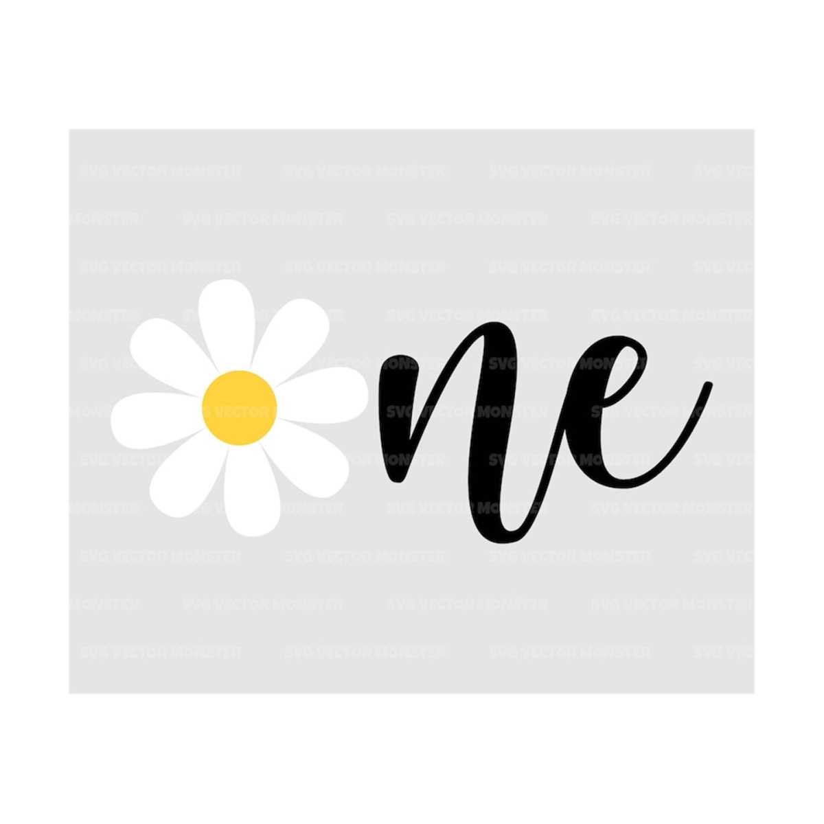 Daisy Flower One Svg, 1st Birthday Svg, First Birthday Svg, - Inspire ...