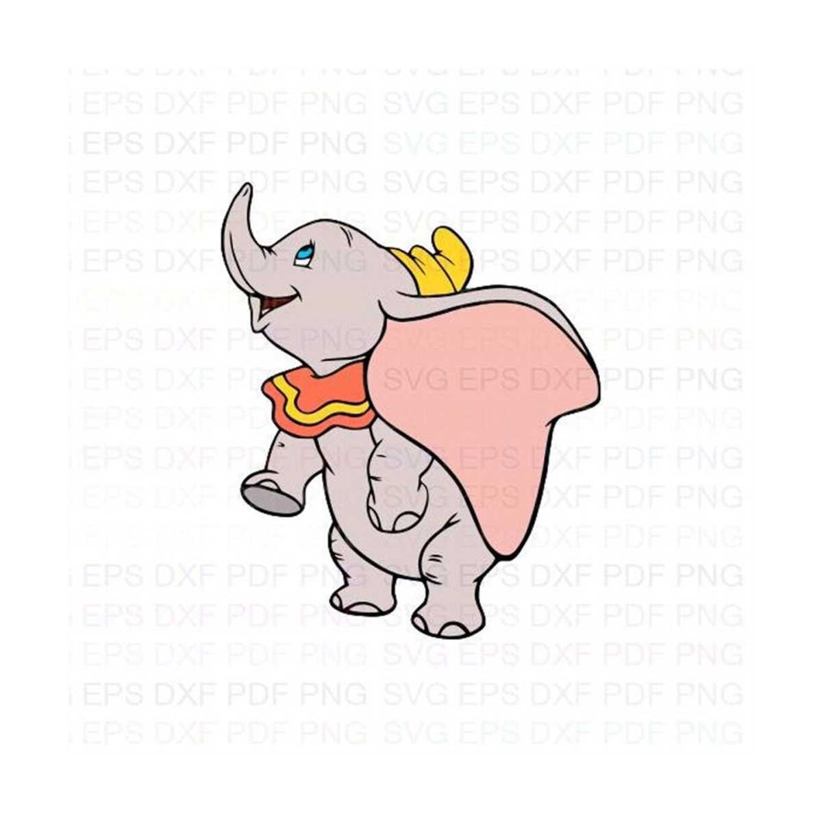 Dumbo_Elephant_Stand_up Svg Dxf Eps Pdf Png, Cricut, Cutting | Inspire ...