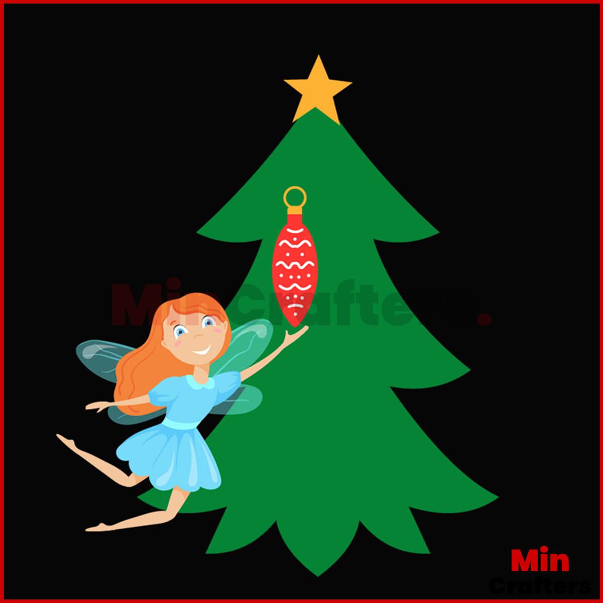 Little Fairies With Christmas Tree Svg, Christmas Svg, Littl - Inspire ...