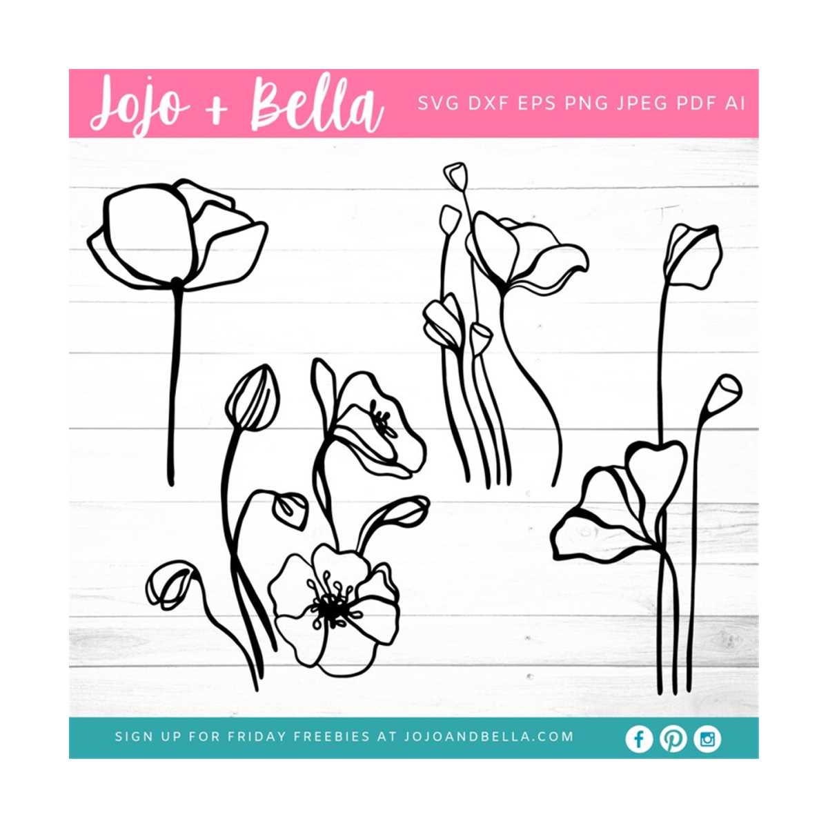 Poppy SVG Bundle - Svg, Dxf, Eps, Jpeg, Png, Ai, Pdf, Cut Fi | Inspire ...