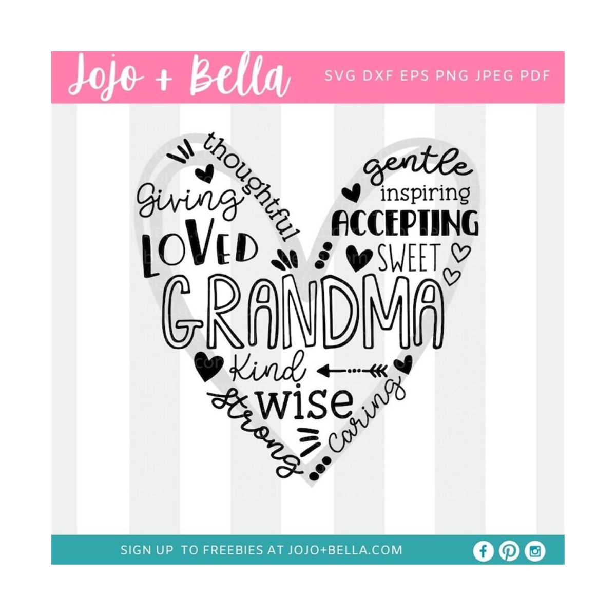 Grandma Svg, Grandma Word Art Svg, Grandma Png, Grandma Hear - Inspire ...