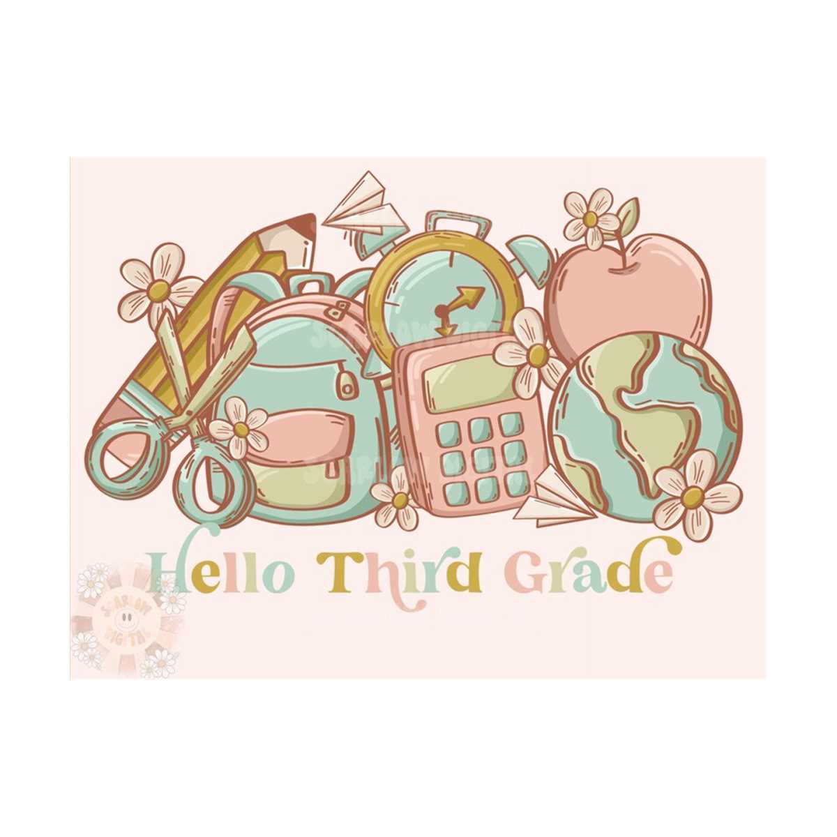 Hello Third Grade PNG-Back to School Sublimation Digital Des | Inspire ...