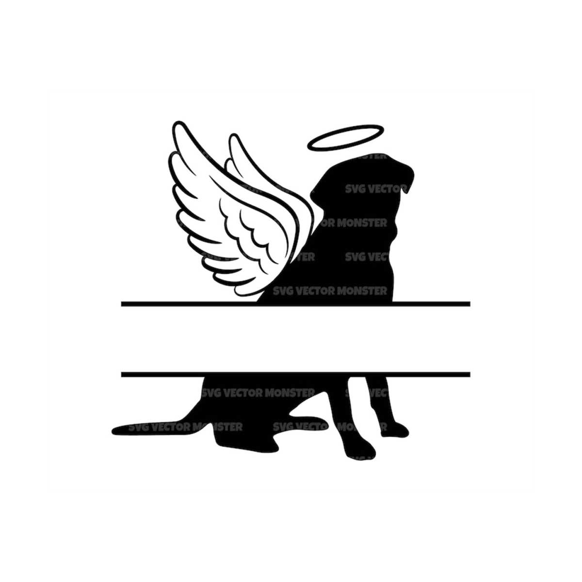 Angel Labrador Split Monogram Svg, Pet Dog Memorial, Pet Los | Inspire ...