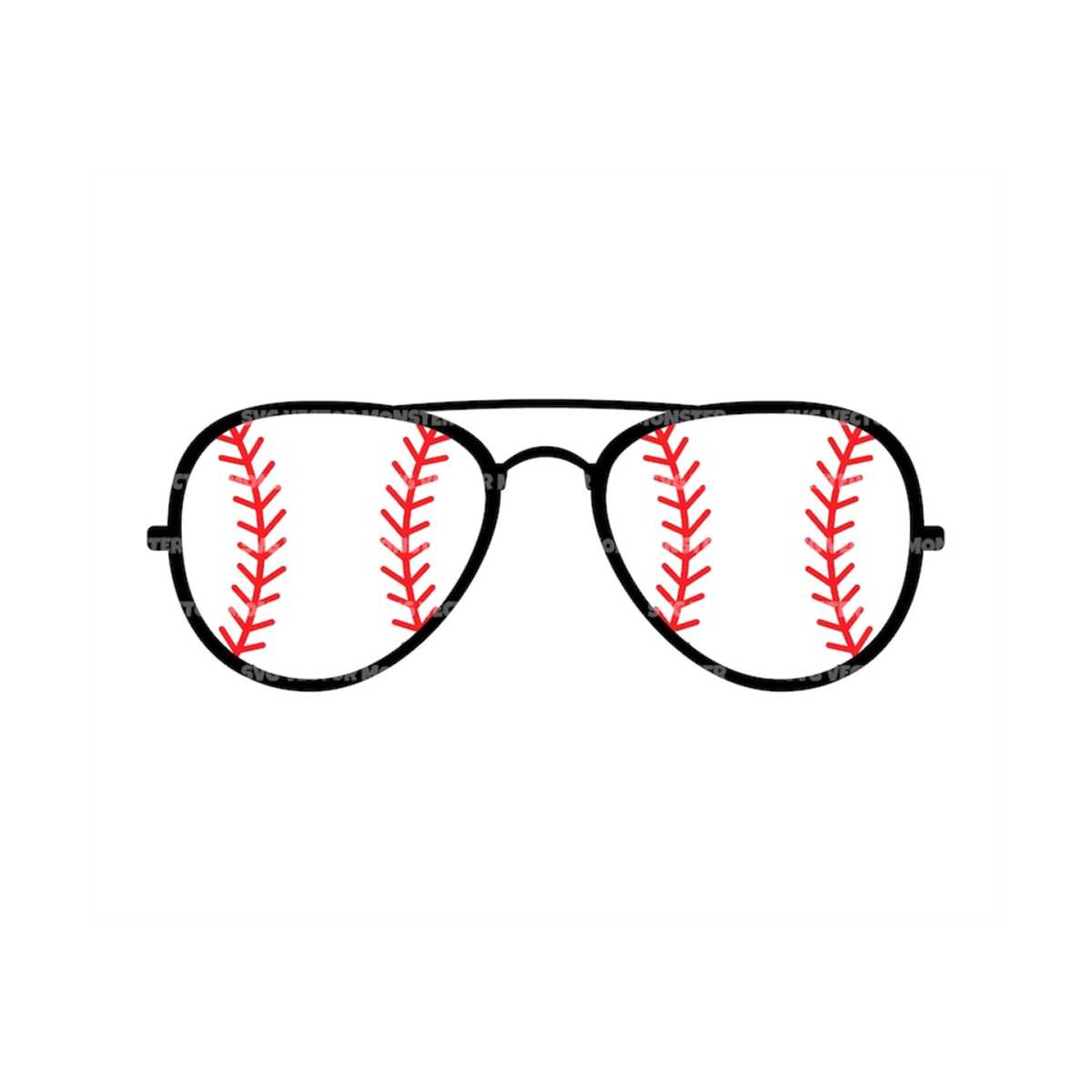 Baseball Sunglasses Svg, Red Baseball Stitch Svg, Baseball K | Inspire ...