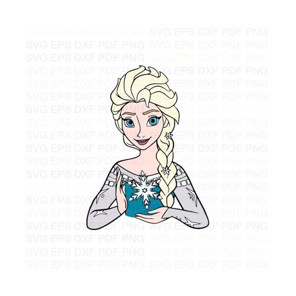 Frozen_Elsa_snowflake Svg Dxf Eps Pdf Png, Cricut, Cutting f | Inspire ...