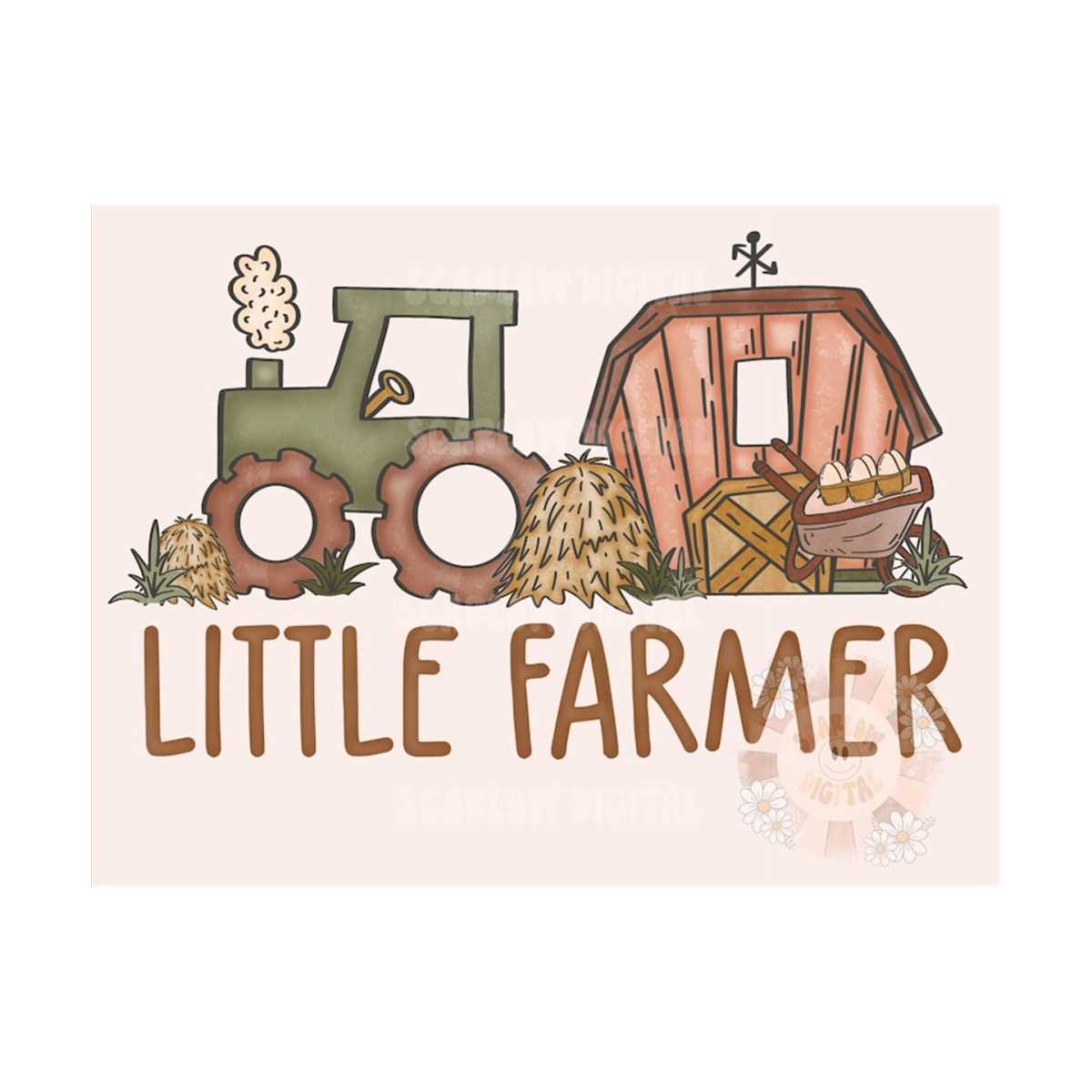 Little Farmer PNG-Tractor Sublimation Digital Design Downloa | Inspire ...