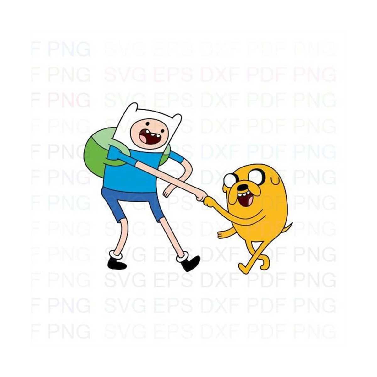 Finn_the_Human_and_Jake_the_Dog_3_Adventure_Time Svg Dxf Eps | Inspire ...