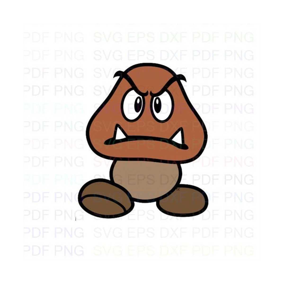 Goomba_Super_Mario Svg Dxf Eps Pdf Png, Cricut, Cutting file | Inspire ...