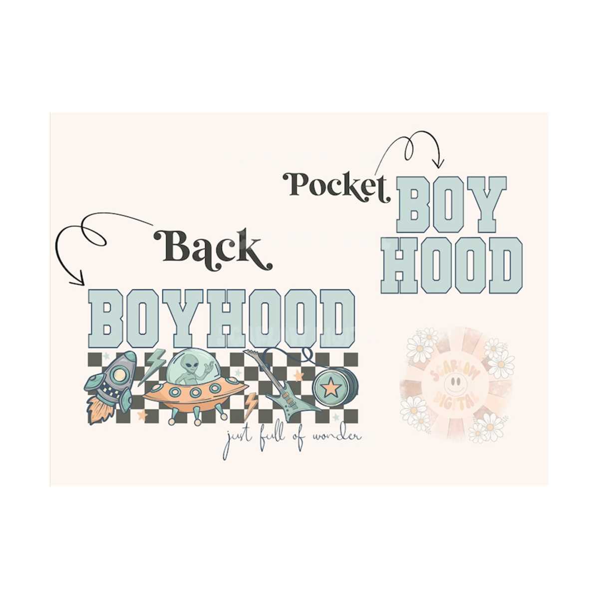 Little Boy PNG Sublimation Pocket and Back Bundle Digital De - Inspire ...