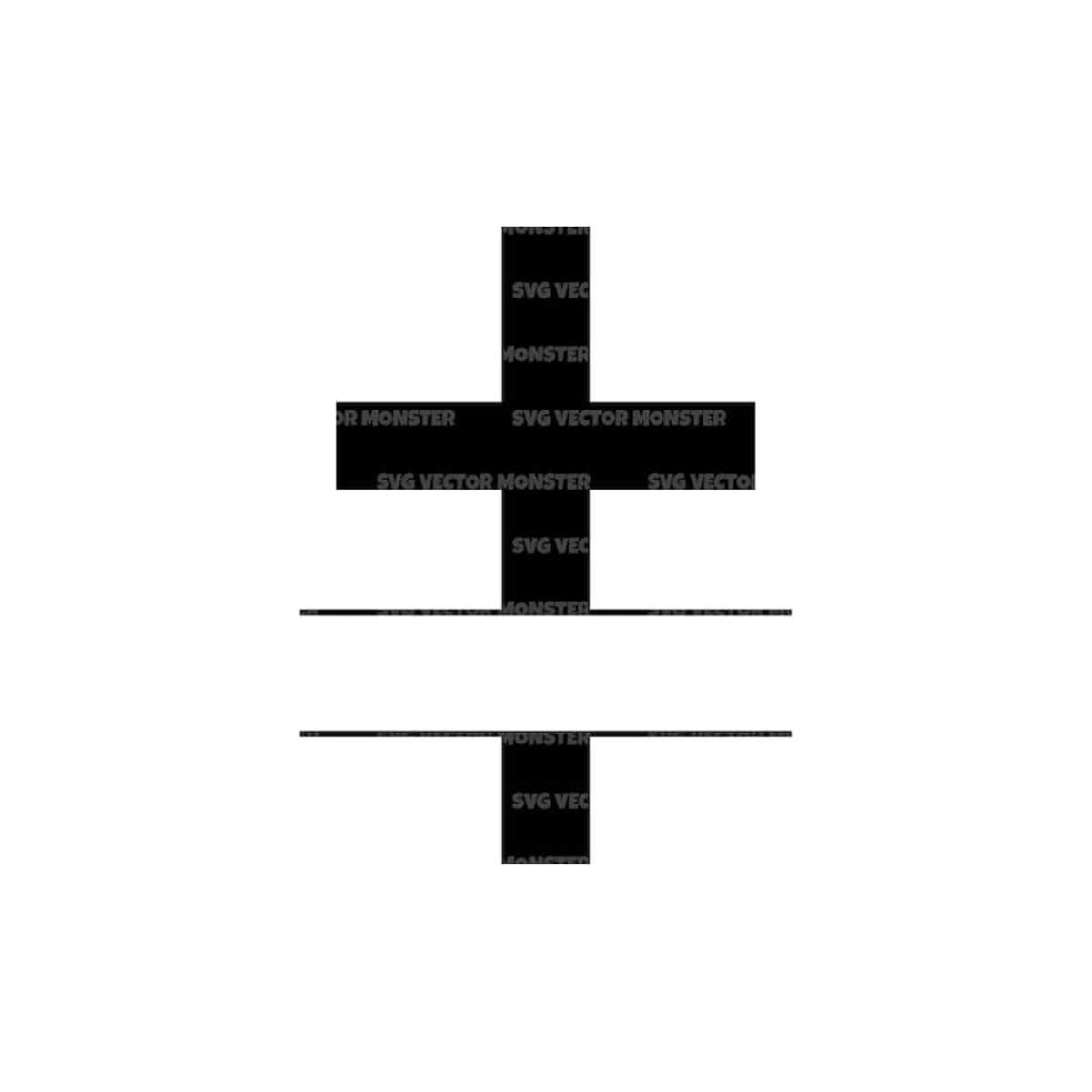 Christian Cross Split Monogram Svg, Jesus Cross Svg, Faith, - Inspire ...