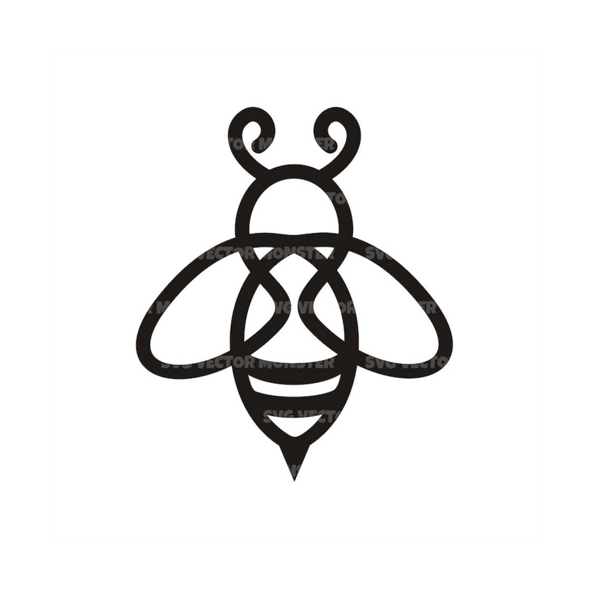 Line Art Bee Svg, Bumble bee Svg, Vector Cut file for Cricut | Inspire ...