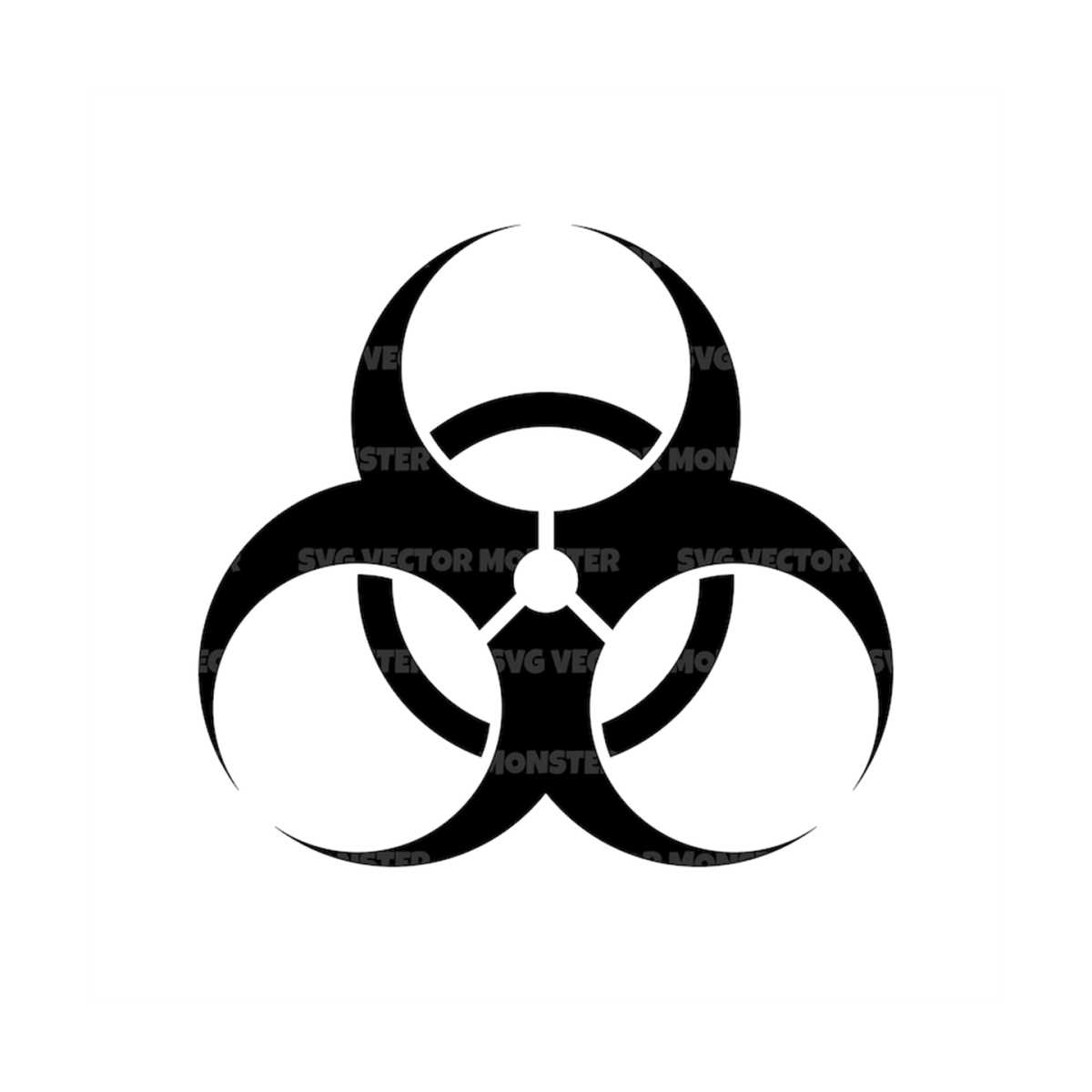 Biohazard SVG Symbol icon, Vector Cut file for Cricut, Silho | Inspire ...