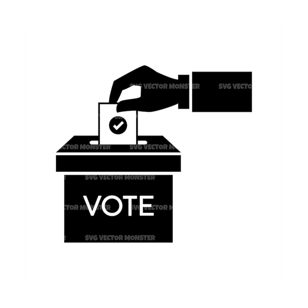 Voting Hand Ballot Box Svg for America Presidential Election | Inspire ...