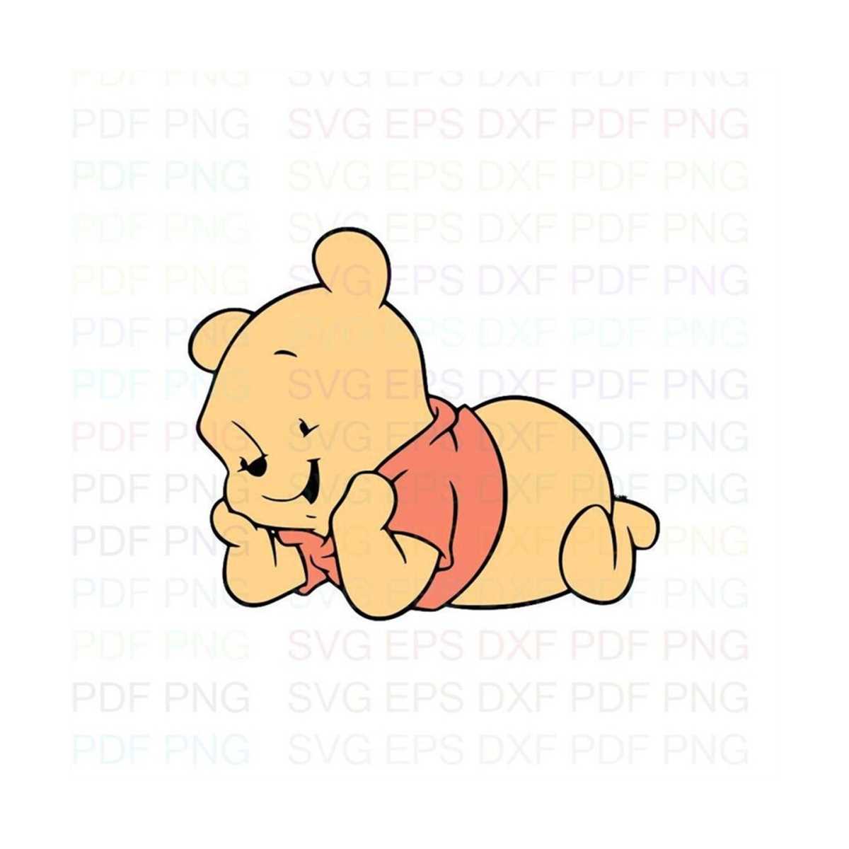 Baby_Pooh_Cute_Winnie_The_Pooh Svg Dxf Eps Pdf Png, Cricut, | Inspire ...
