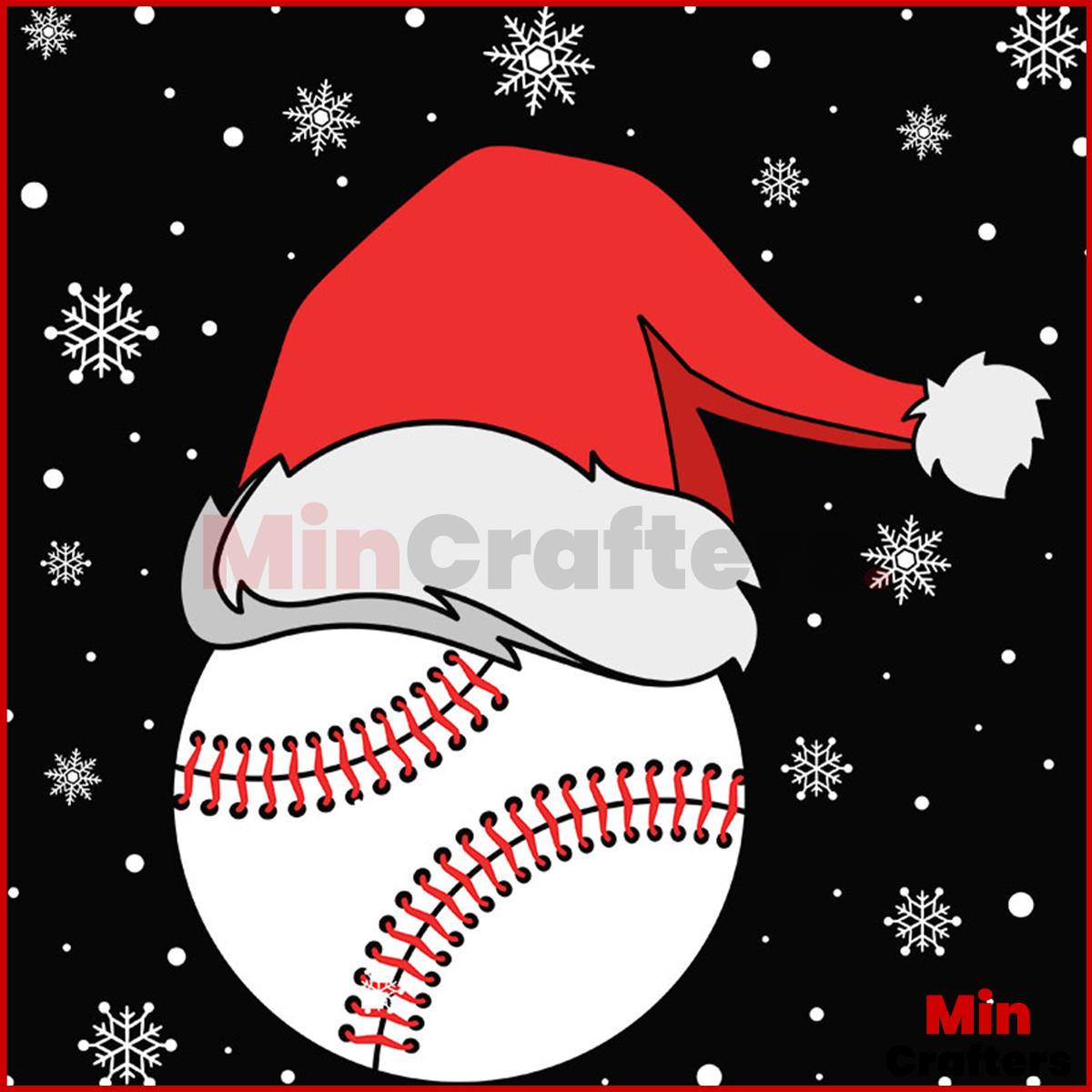 Baseball Santa Hat Pajama Chritsmas Svg, Christmas Svg, Base | Inspire ...
