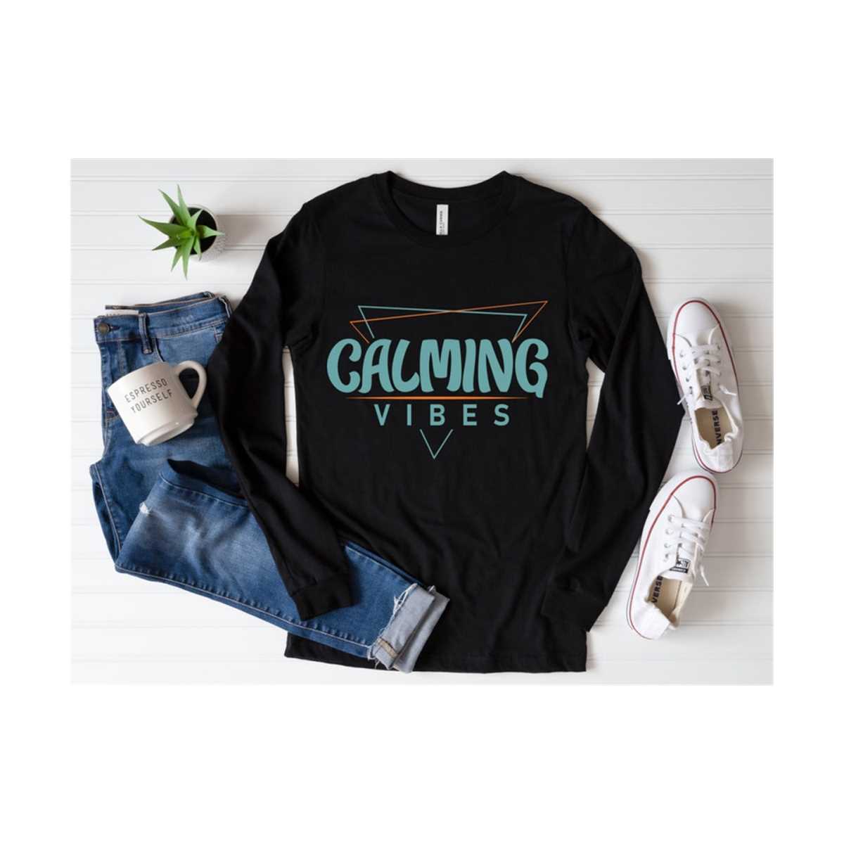 Calming vibes svg, good vibes only svg, beach shirt design, | Inspire ...