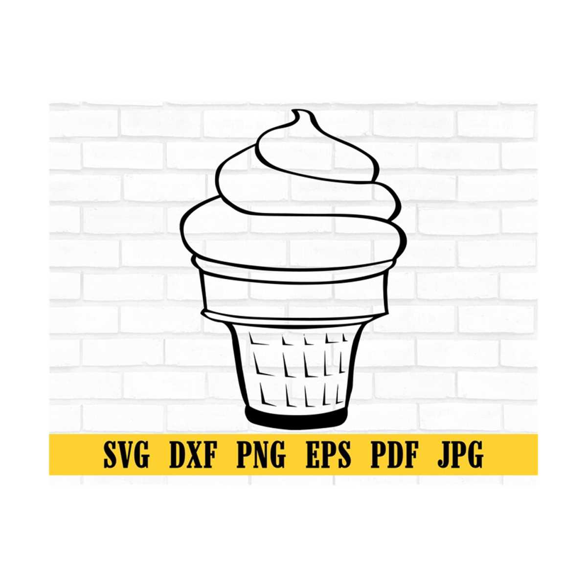 Ice Cream Cone SVG, Ice Cream SVG, Ice Cream Dxf, Ice Cream | Inspire ...