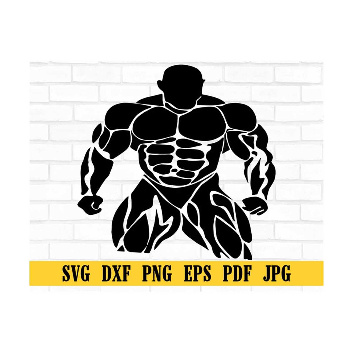 Bodybuilder SVG, Workout Svg,Crossfit Svg,Muscle Svg,Bodybui | Inspire ...