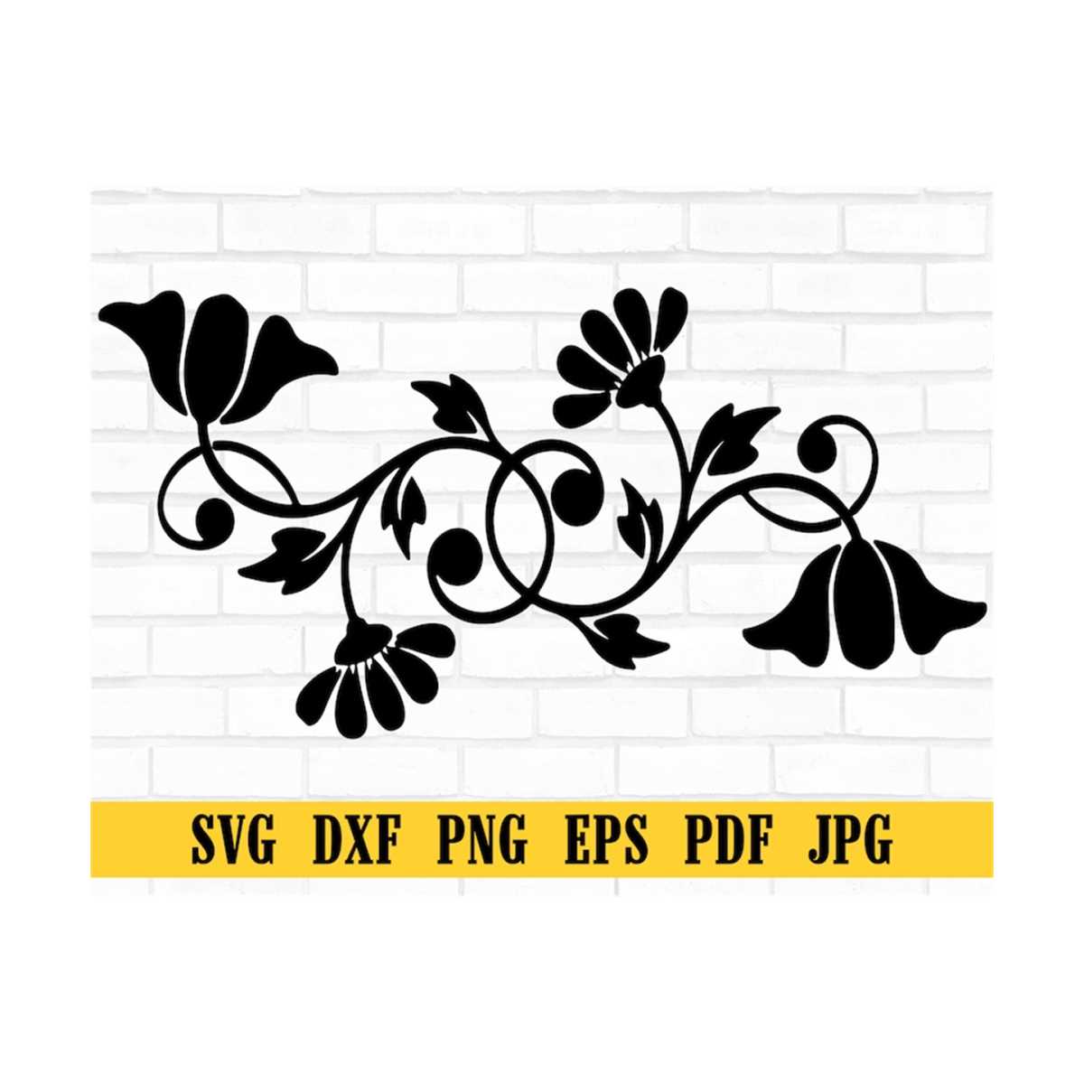 Floral Motif svg, Wildflowers svg, Floral svg, Wild flower s | Inspire ...