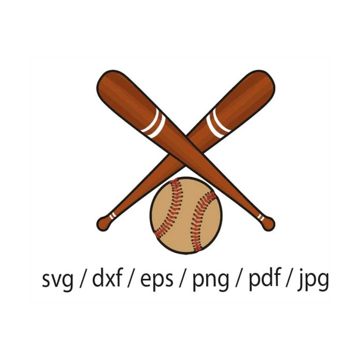 Crossed baseball bats and ball svg, Cut files for Cricut, Cl | Inspire ...