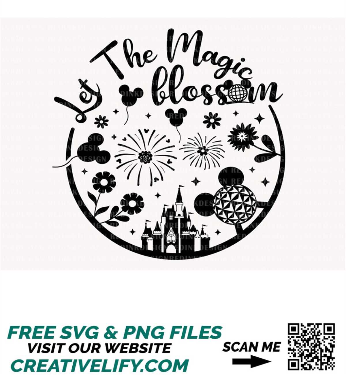 Let The Magic Blossom Svg, Magic Kingdom Svg, Flower and Gar | Inspire ...