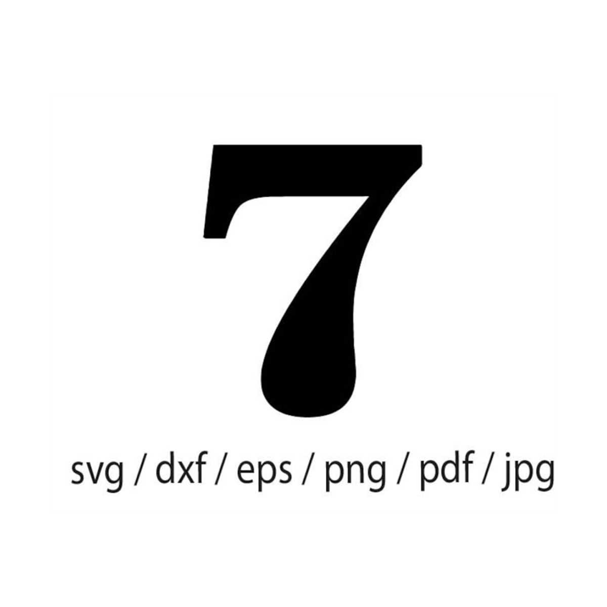 Number 7 svg, digital download, Numbers, Seven ,Number Svg, | Inspire ...
