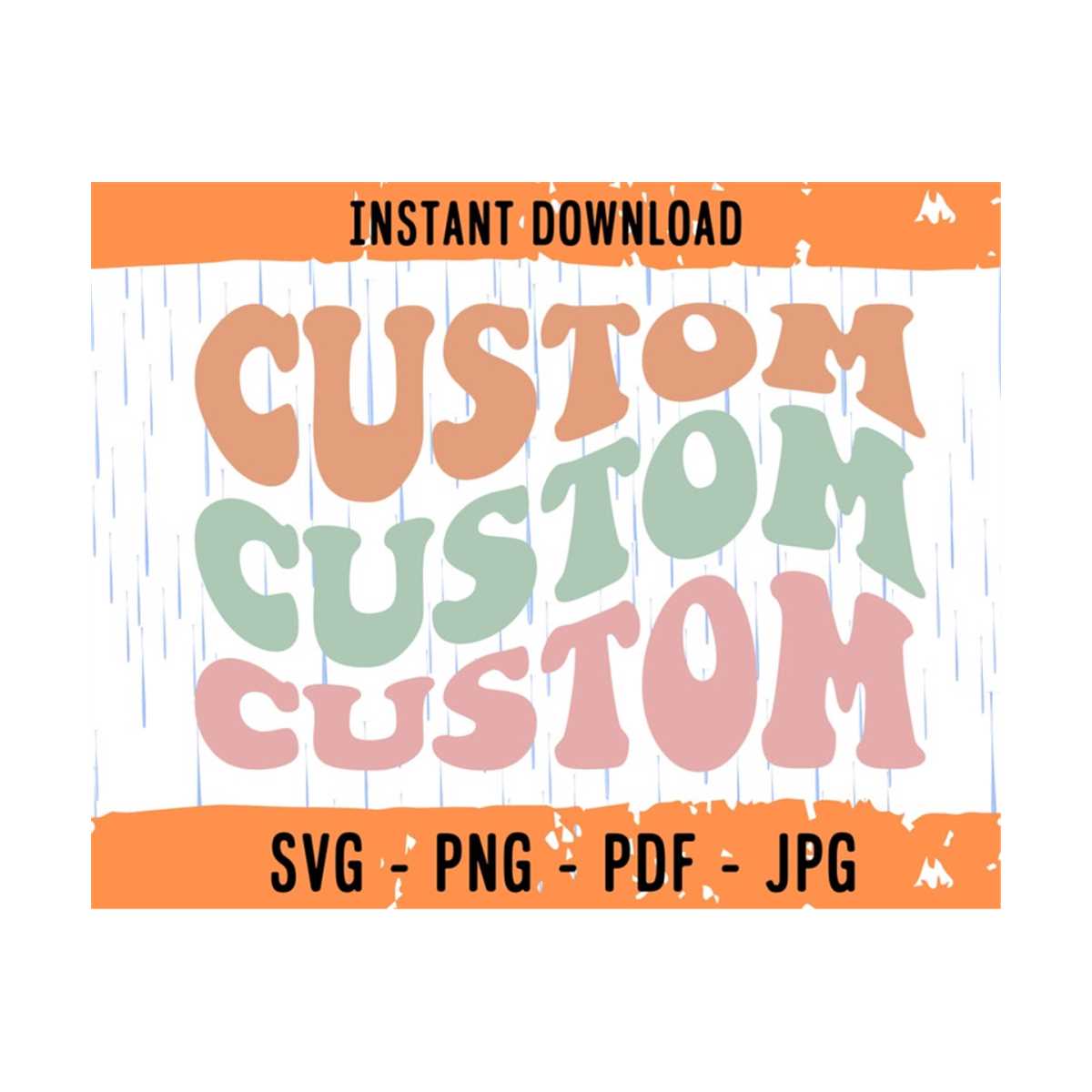 Custom Wavy Stacked SVG, Personalized, Customized Retro Wavy - Inspire ...