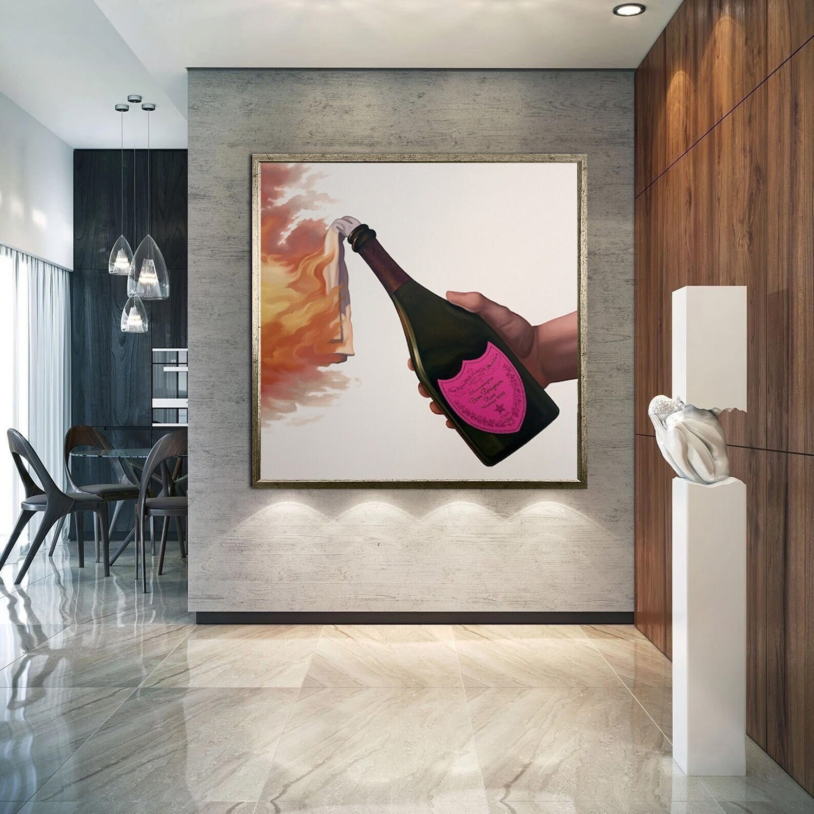 Dom Perignon Wall Art Ready To Hang - Dom Perignon Print Fra | Inspire ...