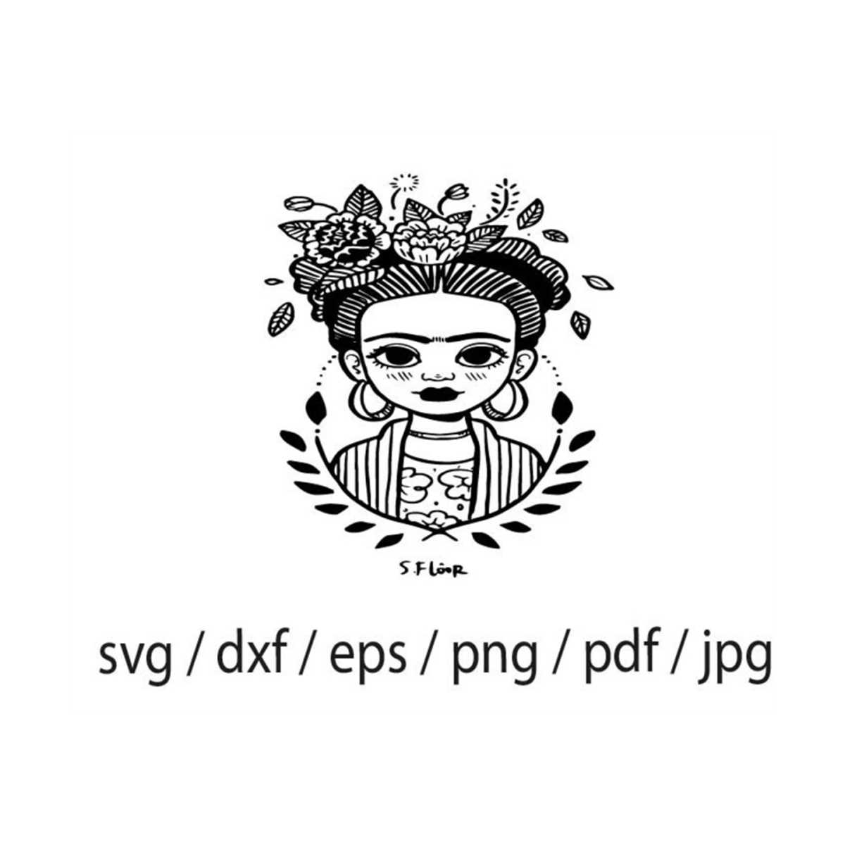 Frida Kahlo svg, Frida Kahlo png, Frida print, Frida Kahlo, | Inspire ...