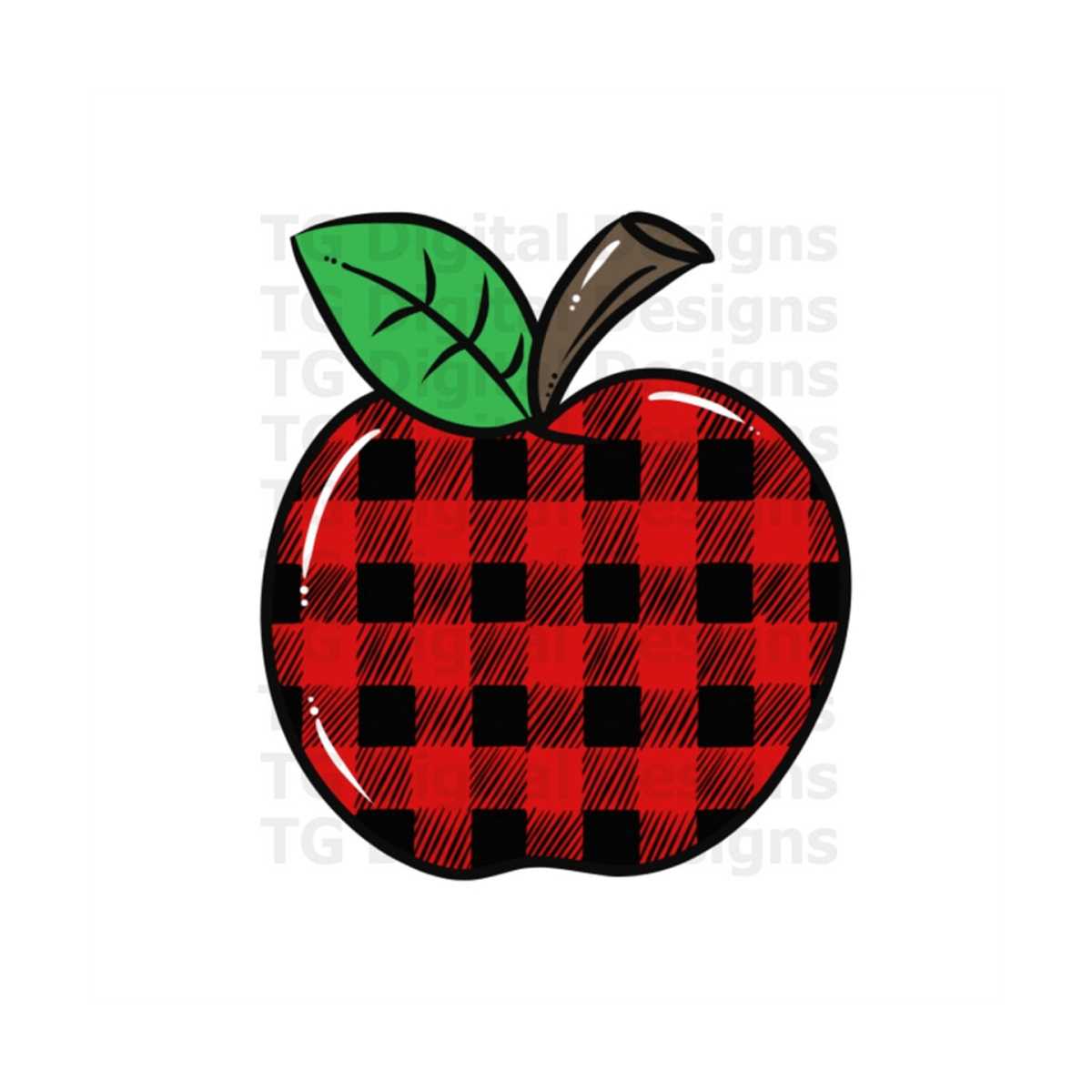 Apple PNG, Apple Buffalo Plaid PNG, Buffalo Plaid Apple, App | Inspire Uplift