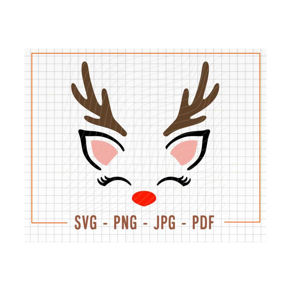 Reindeer SVG, Reindeer PNG, Reindeer Face Svg, Antlers Svg P | Inspire ...
