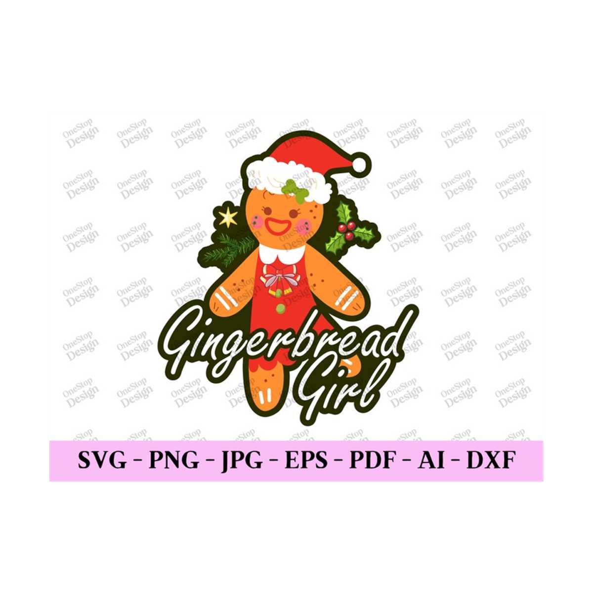Gingerbread Girl Svg, Girls Christmas Svg, Kids Christmas Sv | Inspire ...