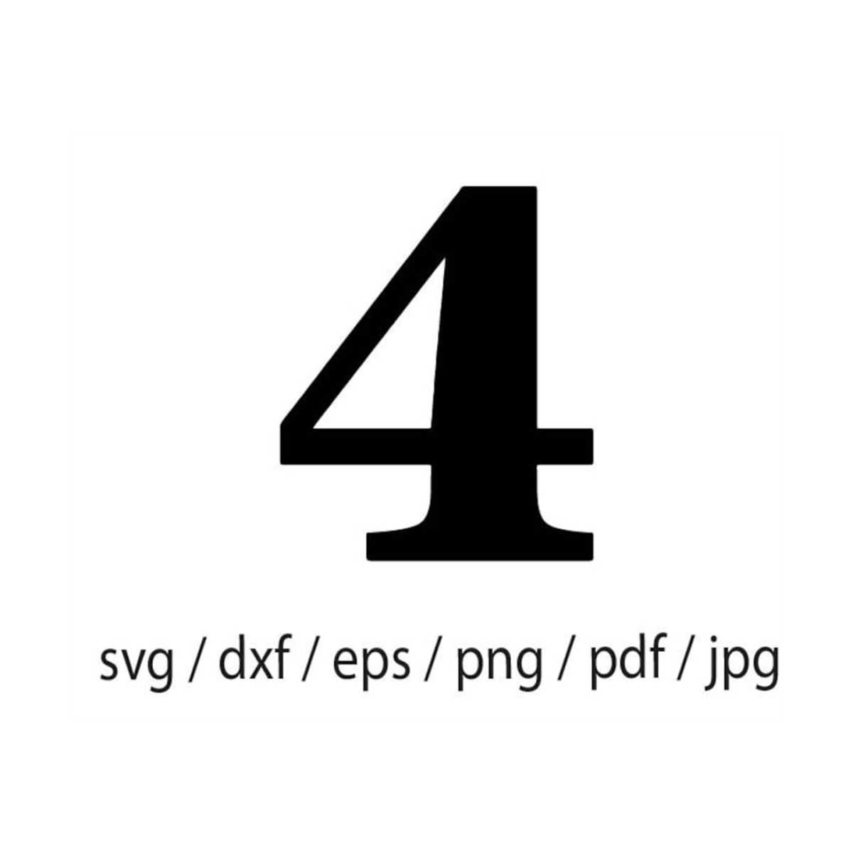 number 4 svg - Inspire Uplift