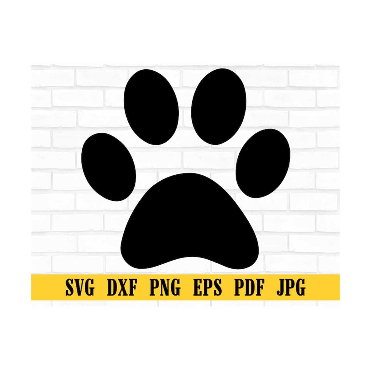 Dog Paw Print Svg,Vector Cut File for Cricut, Silhouette, Pn | Inspire ...
