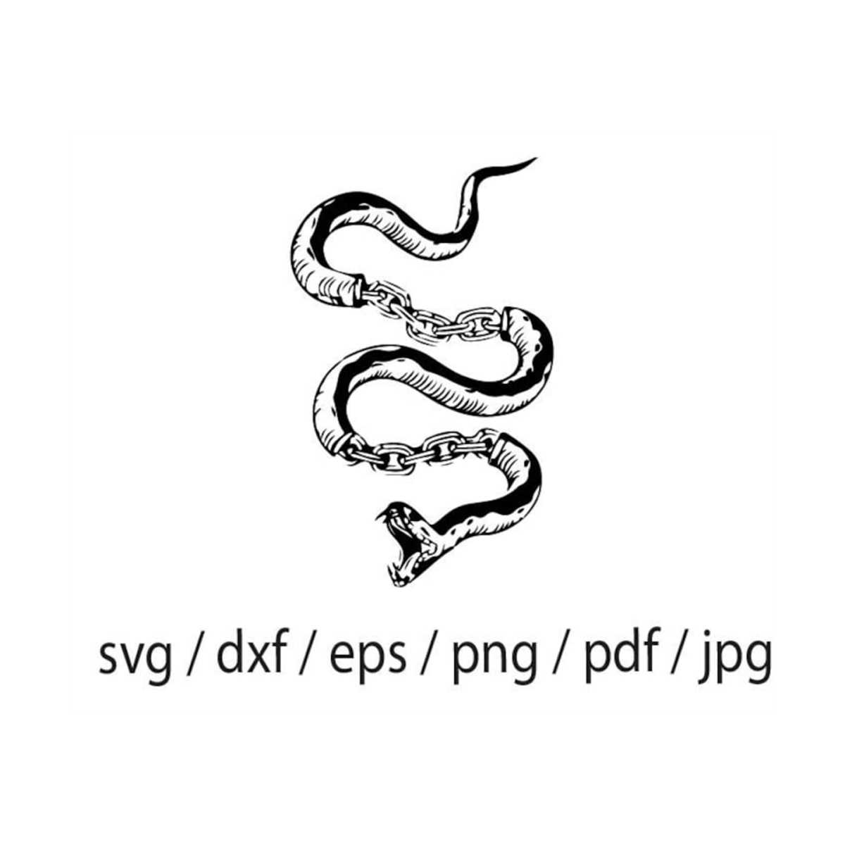 Chain with snake, Snake Head Svg, Anaconda Svg, Snake Svg, S | Inspire ...