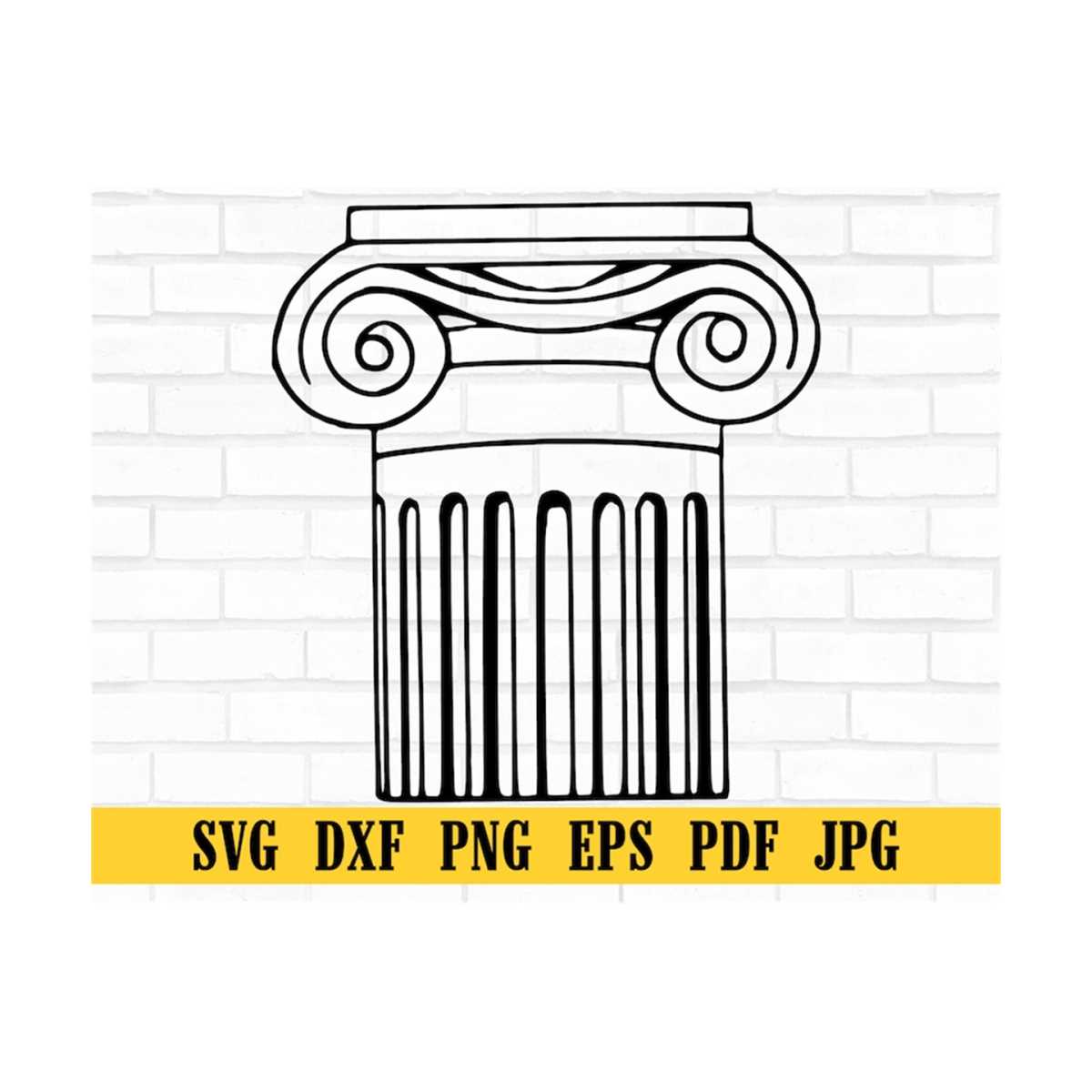 Column SVG Column Clip Art Vector Greek Column SVG Column Cl - Inspire ...