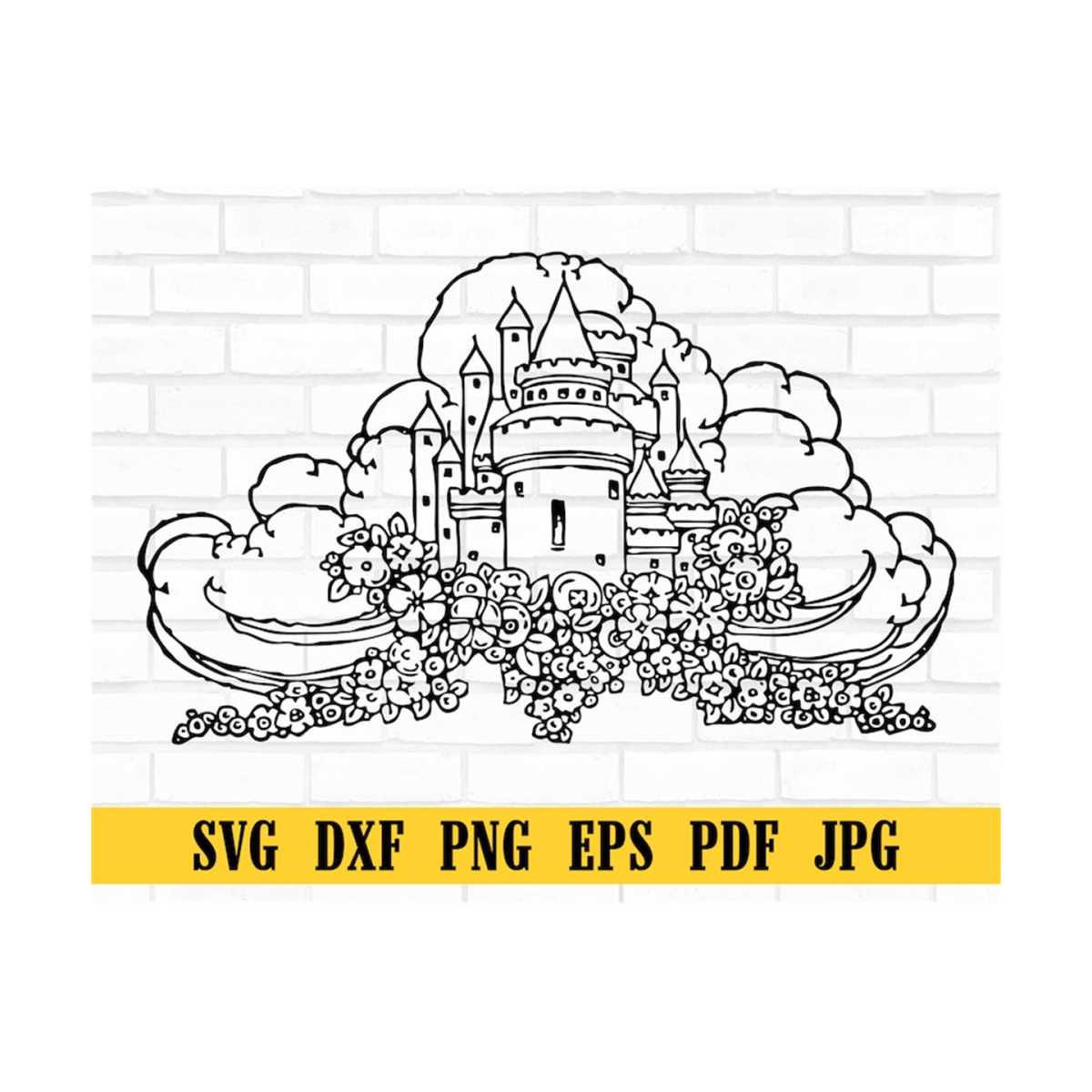 Castle SVG, Castle Cut File, Castle DXF, Castle PNG, Castle | Inspire ...