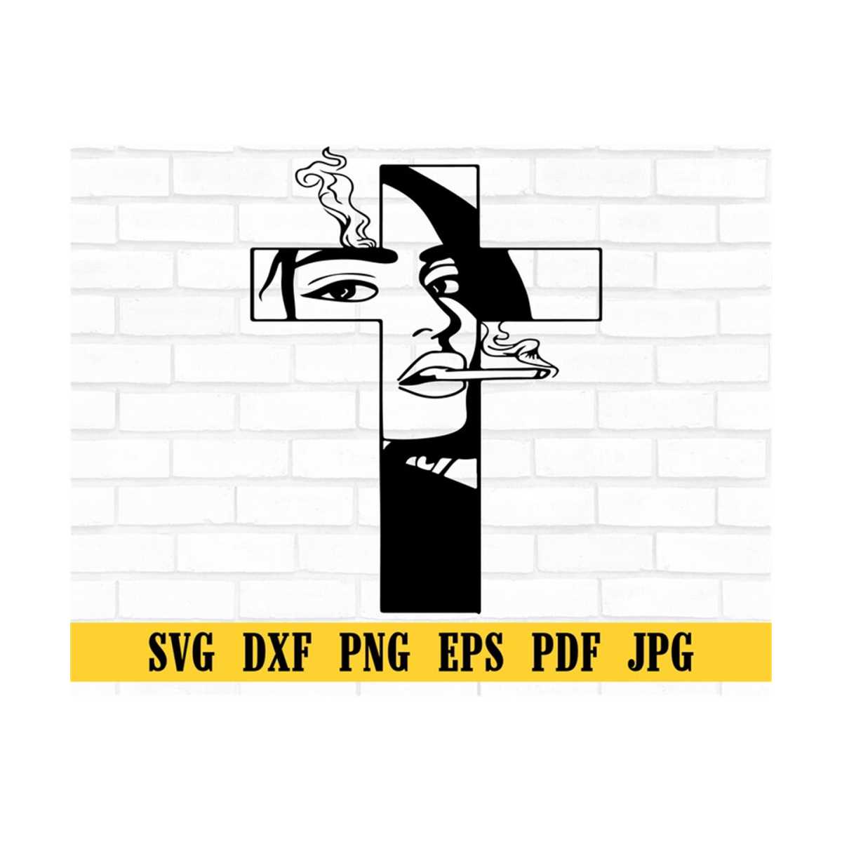 Cross and woman's face ,Cross Woman Design SVG PNG | Clipart | Inspire ...